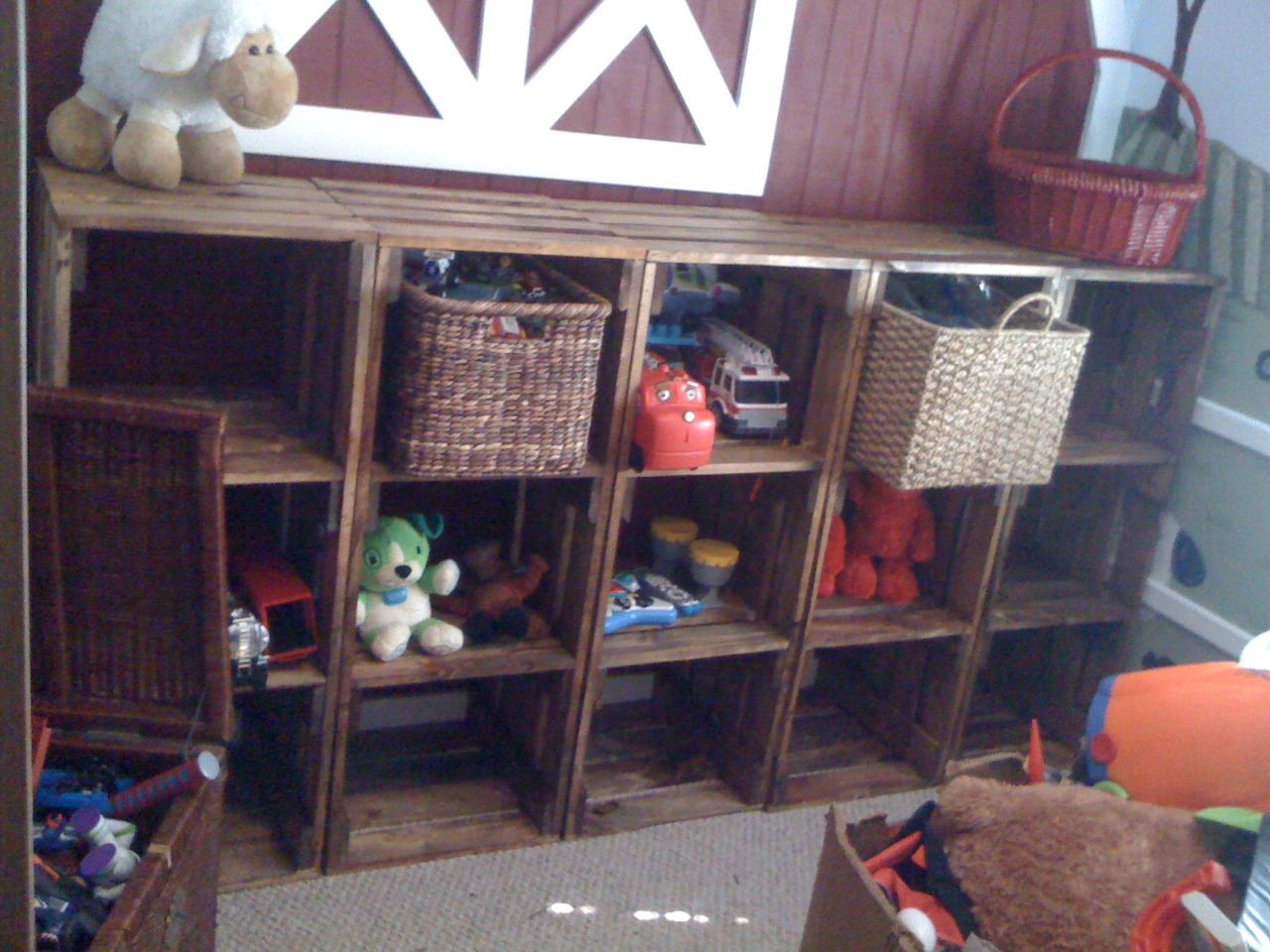 Modular Wood Crate Playroom Storage : 4 Steps (with Pictures ...
