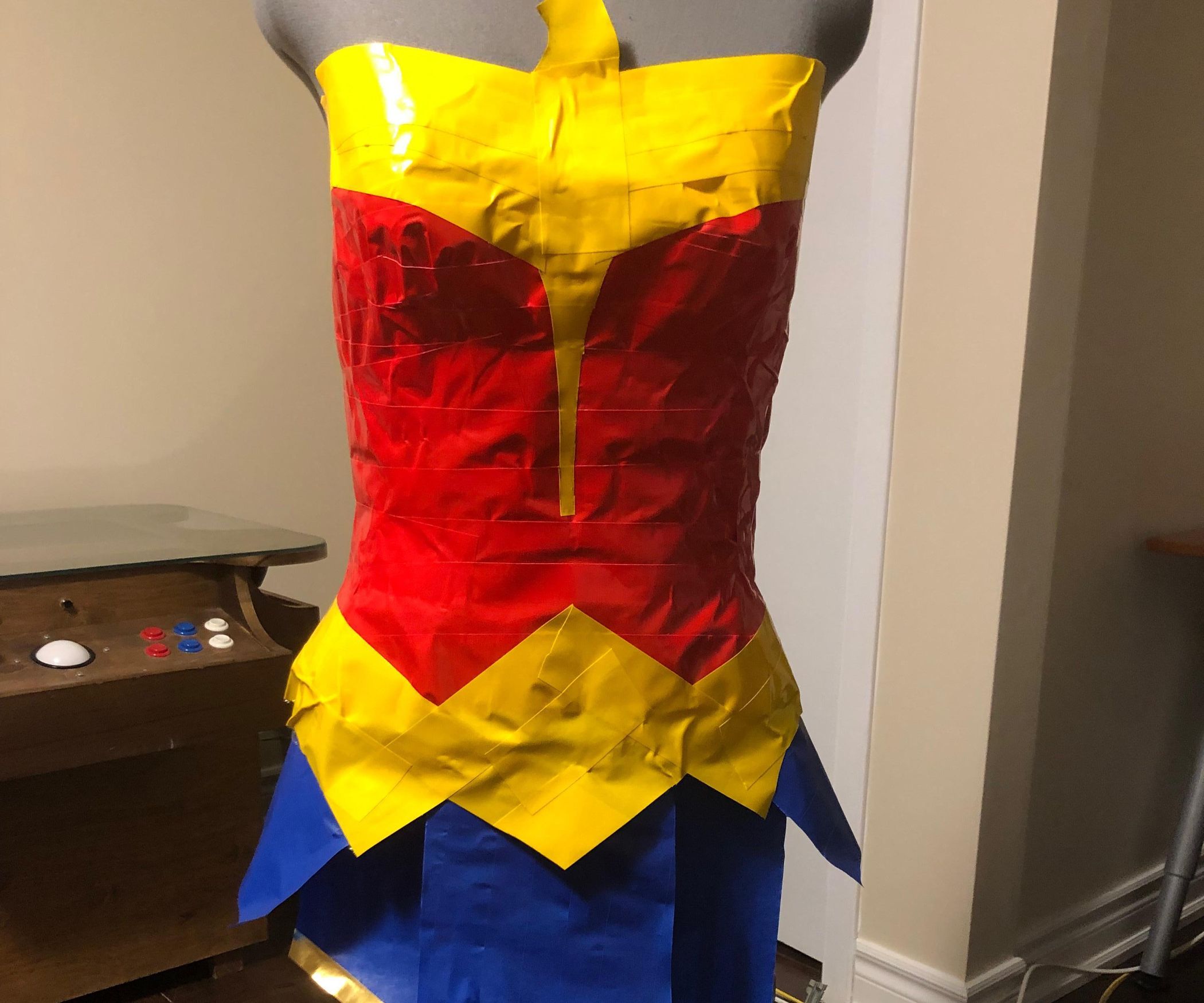 Wonder Women Tape Corset : 8 Steps - Instructables