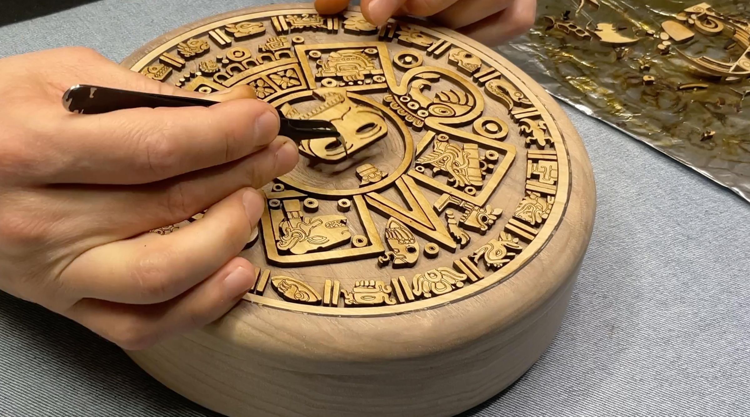 Wooden Round Maya Aztec Jewelry Box : 19 Steps (with Pictures ...