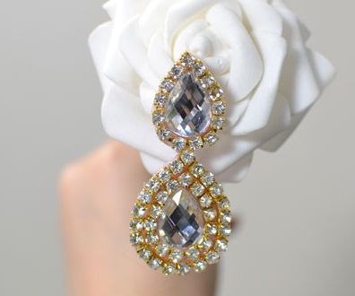 Make Drop Earrings With Rhinestone Beads : 5 Steps (with Pictures ...