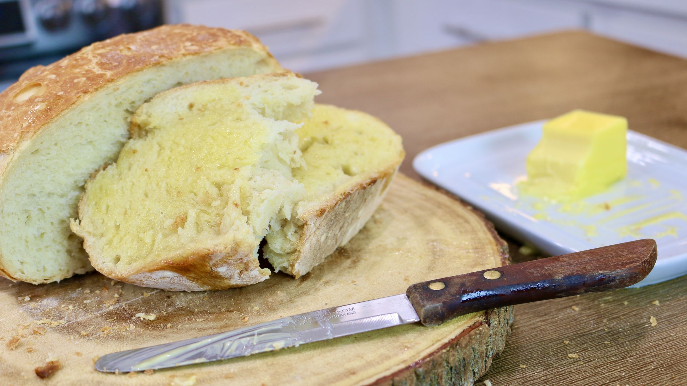 Lazy Man Bread | 4 Ingredients Bread Recipe | No Knead | No Machine ...