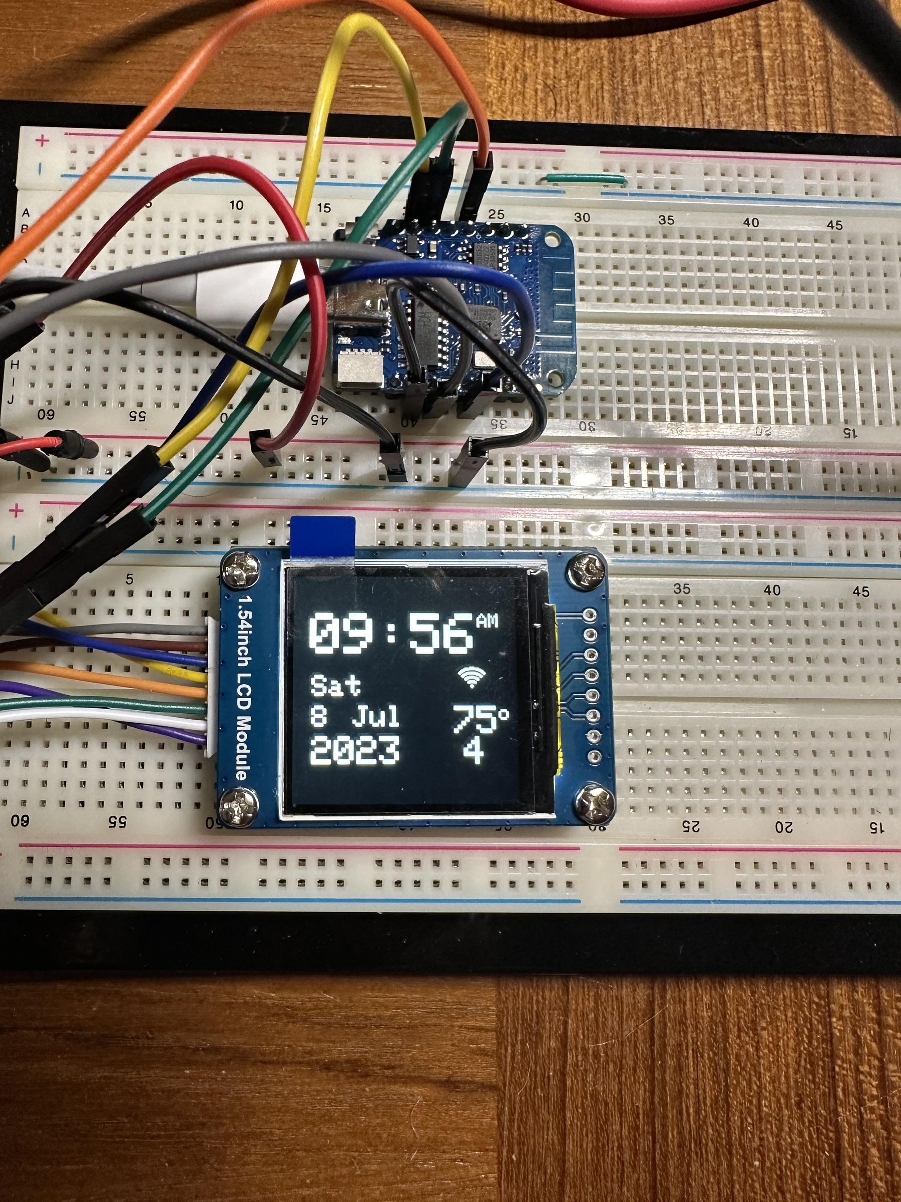 How to Make a Small Desk Clock With Weather Station : 8 Steps (with ...