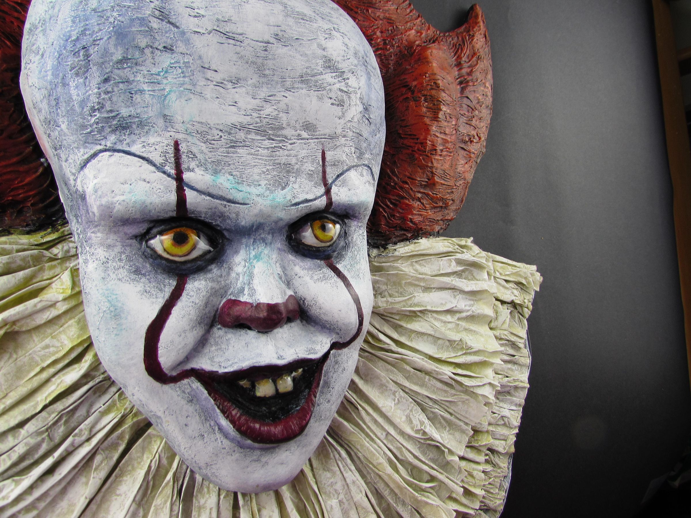 IT Pennywise Paper Mache Wall Decor : 5 Steps (with Pictures ...