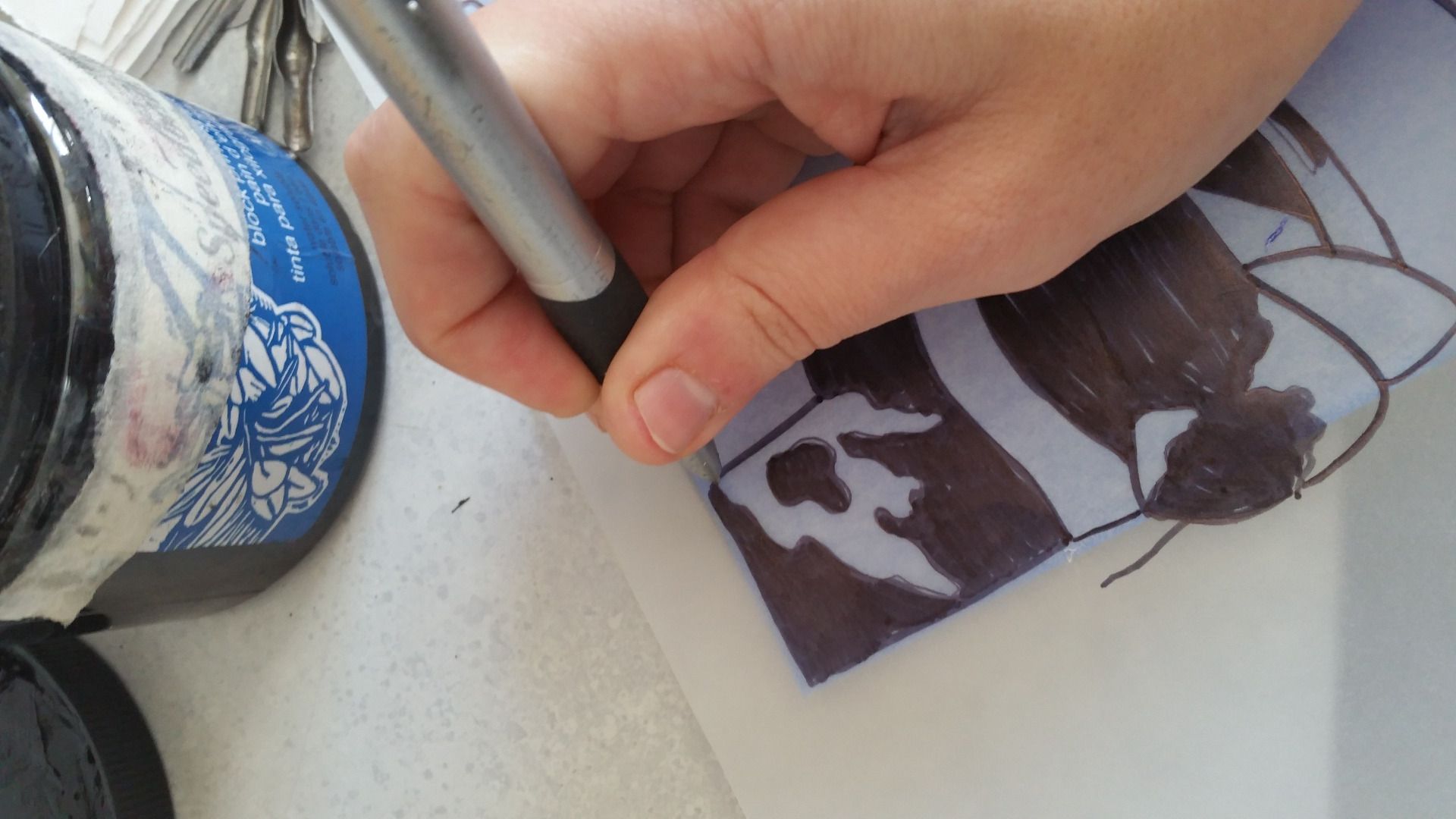 Black-and-white Linoleum Print : 8 Steps - Instructables