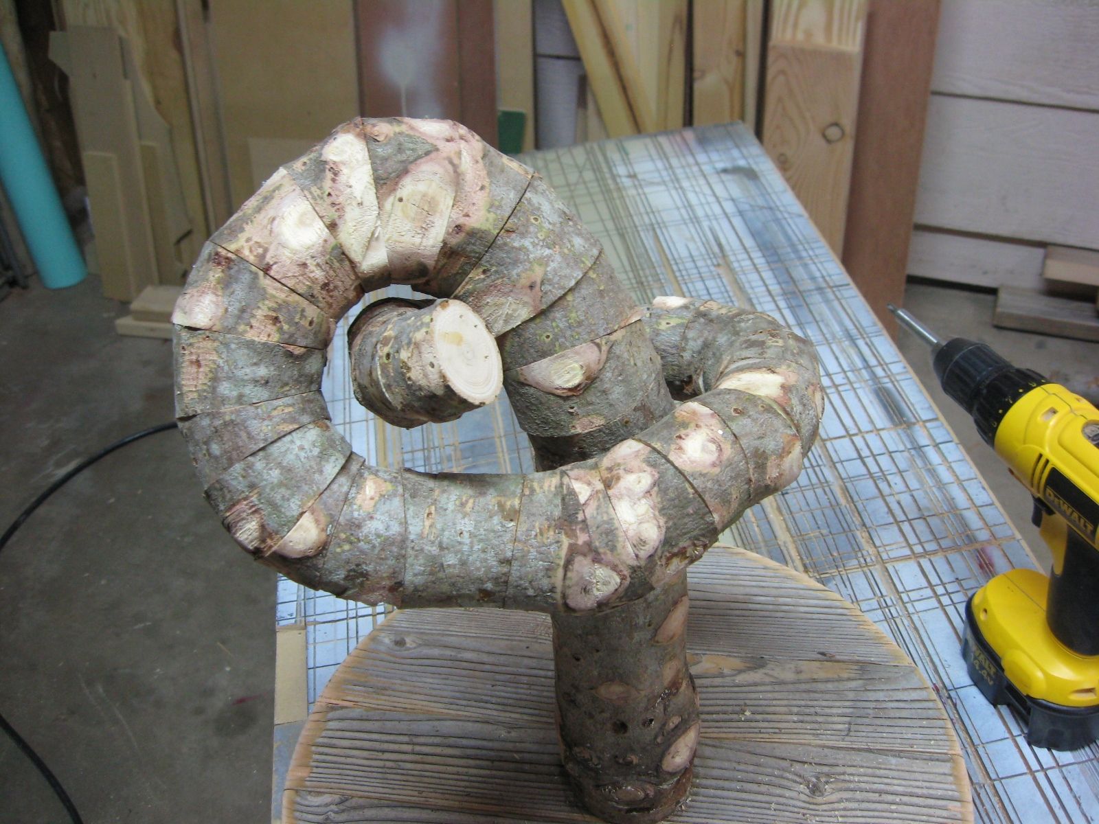 Knotted Tree Table (from Old Christmas Trees) : 10 Steps (with Pictures ...