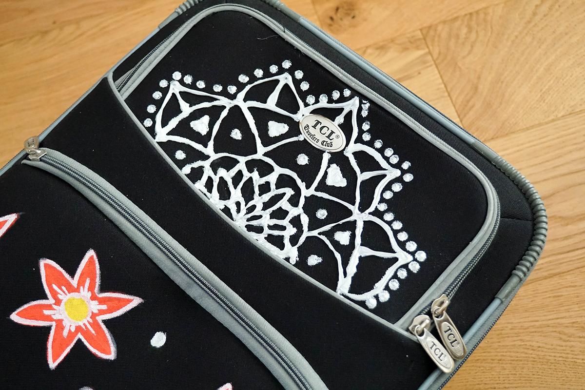 Fun Ways to Decorate a Suitcase | Painting Fabric Luggage : 8 Steps ...