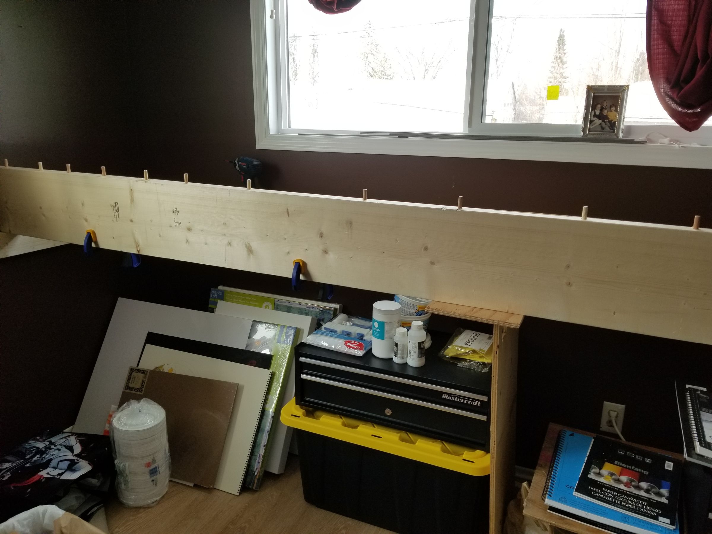 Removable Countertop in a Bedroom Art Studio (Three 2x10 Design) : 9 ...
