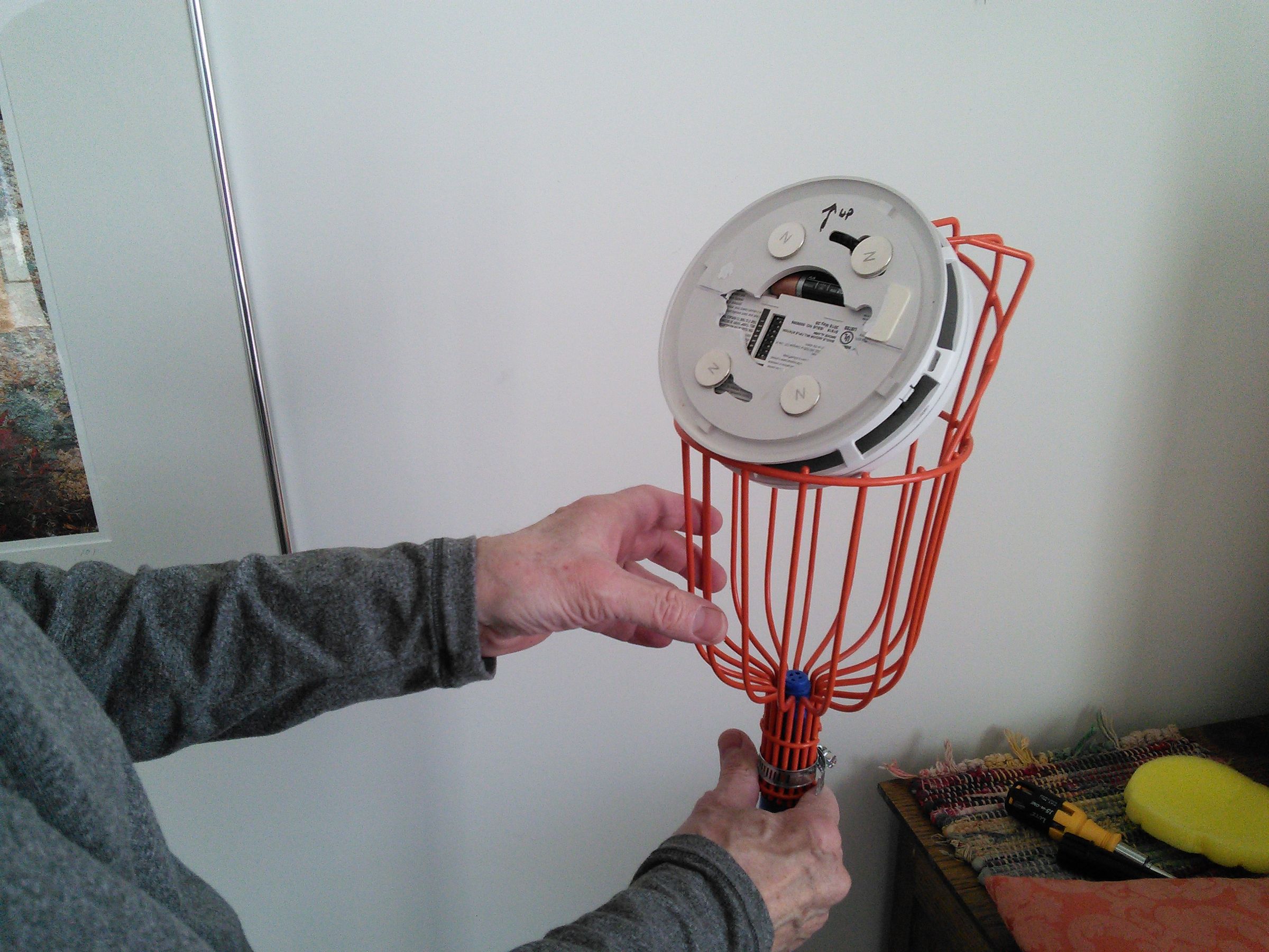 Reach a Smoke Alarm in a Cathedral Ceiling With an "Alarm Arm" (version ...