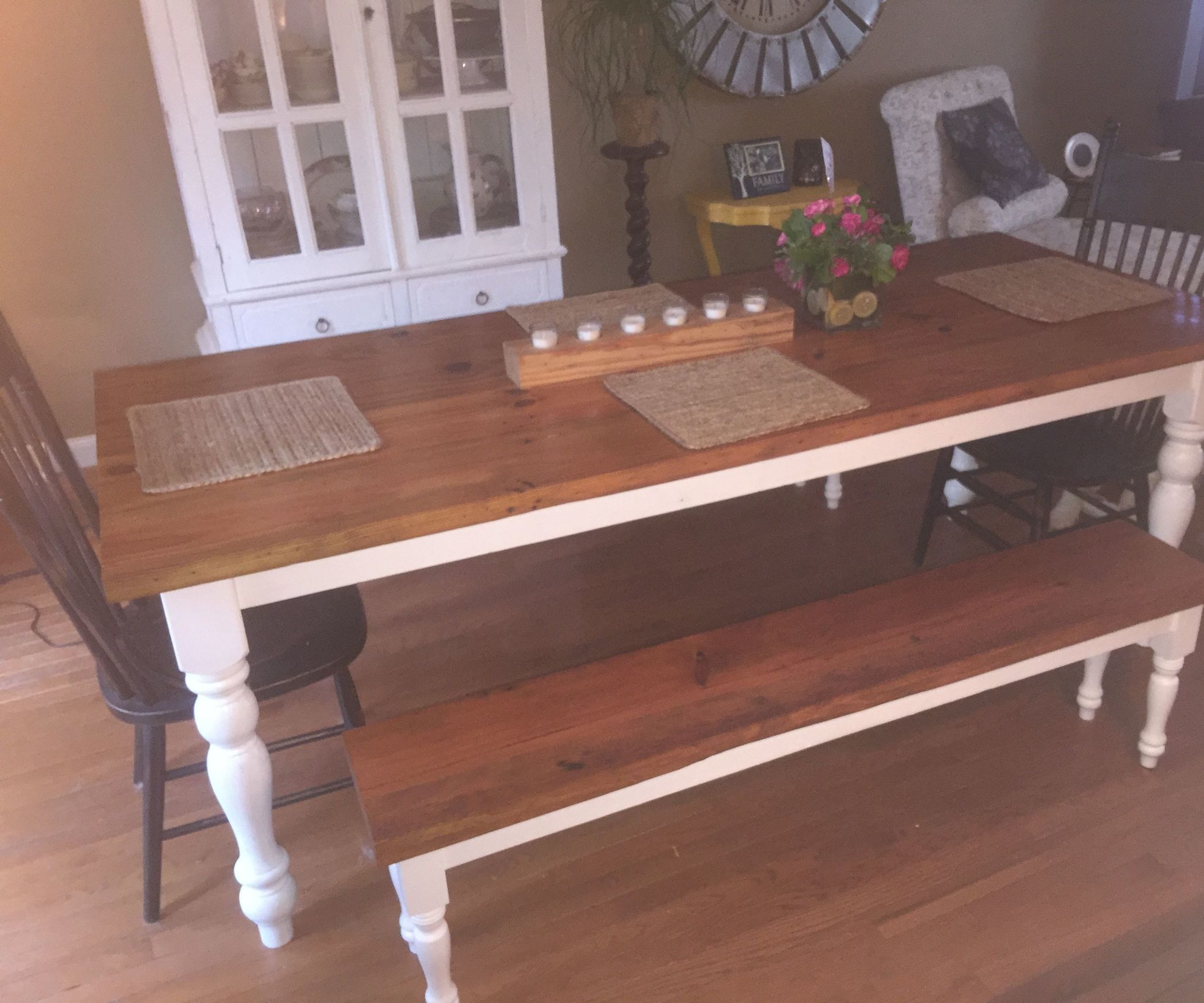 Another Farmhouse Table (and Benches) : 10 Steps (with Pictures ...
