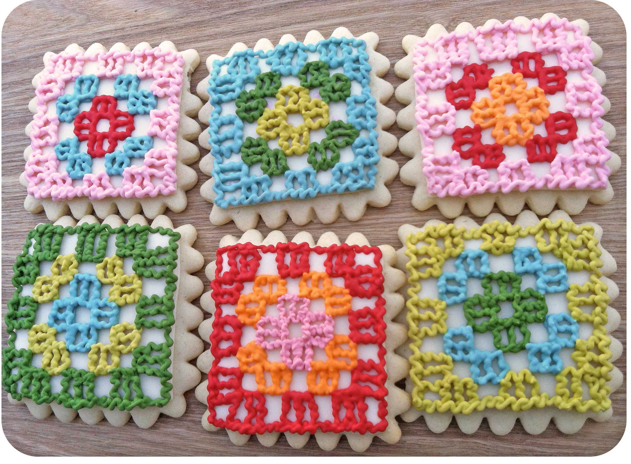 Granny Square Cookies : 4 Steps (with Pictures) - Instructables