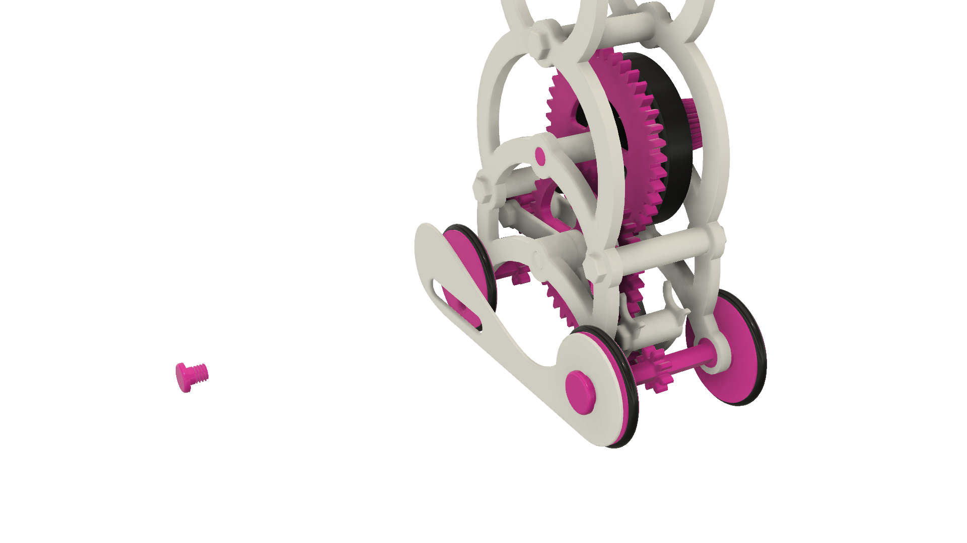 Windup Bunny 2 With a PLA Spring Motor and Floating Pinion Drive : 5 ...