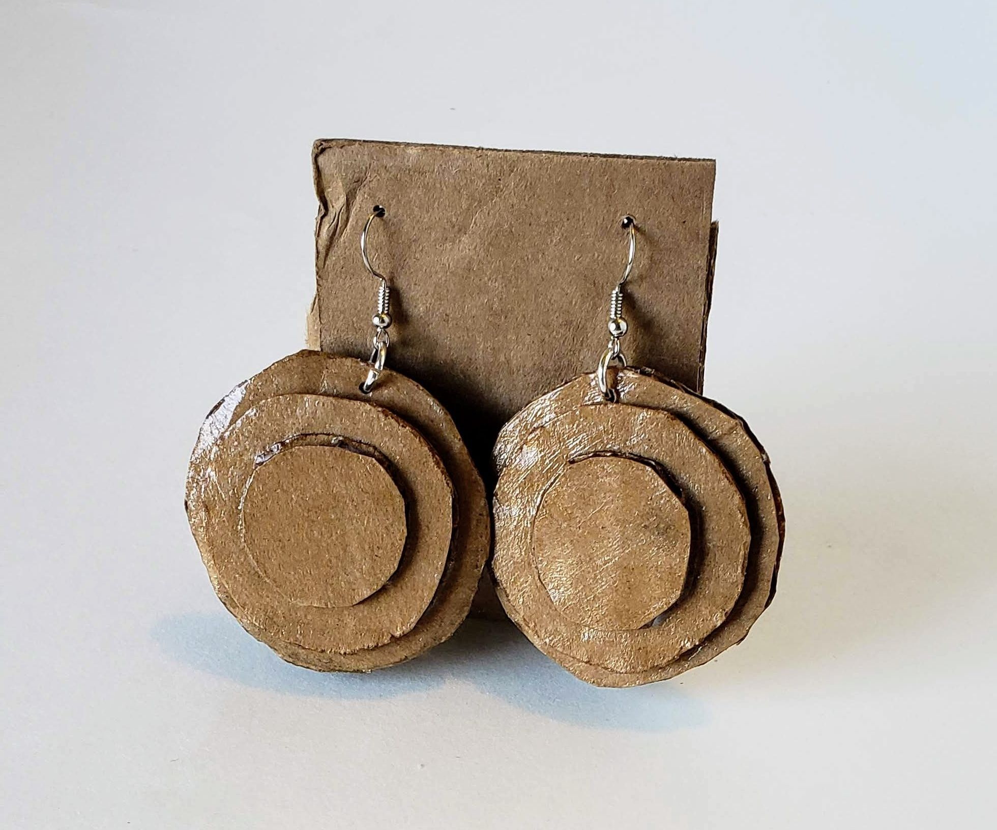Recycled Cardboard Earrings : 3 Steps (with Pictures) - Instructables