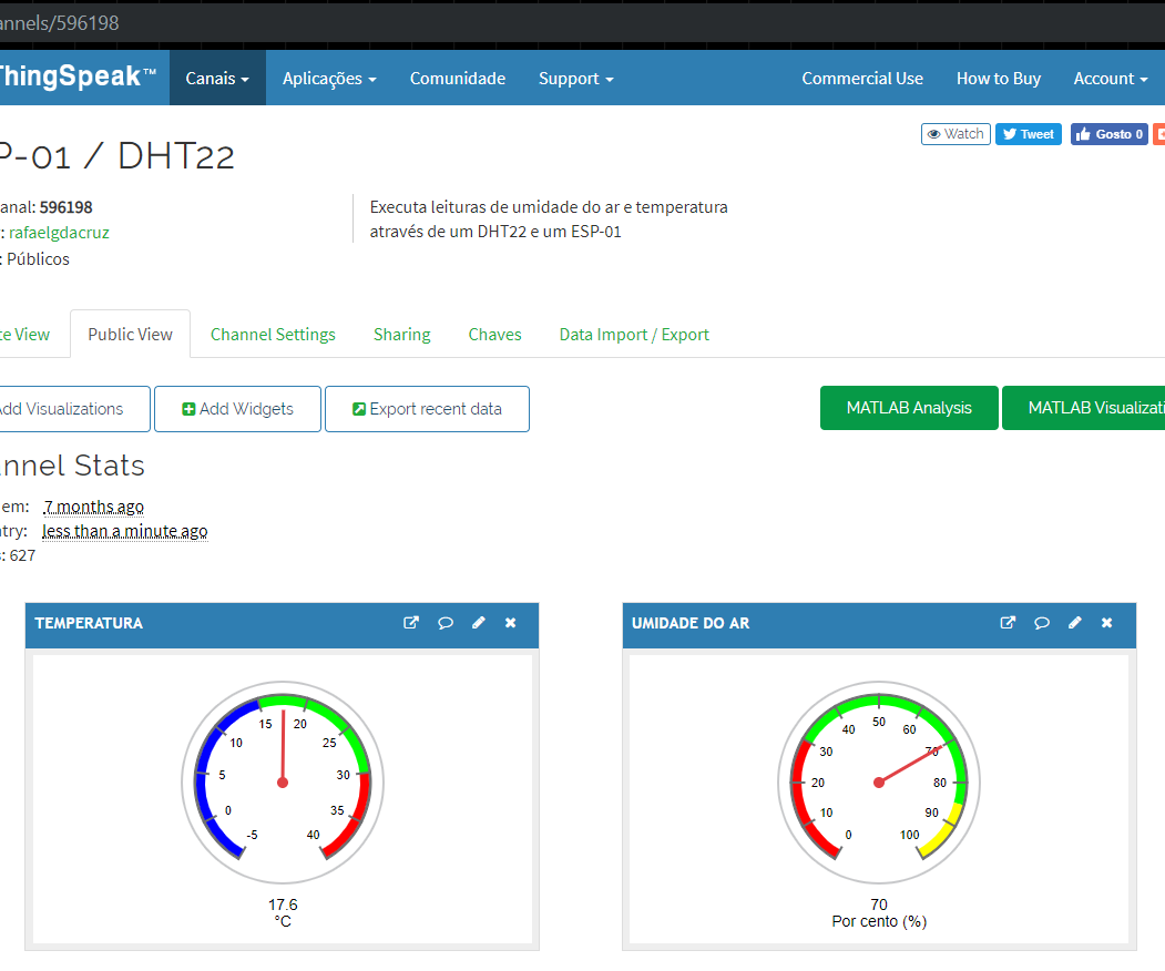 ESP-01 / DHT22 / Thingspeak.com - Instructables