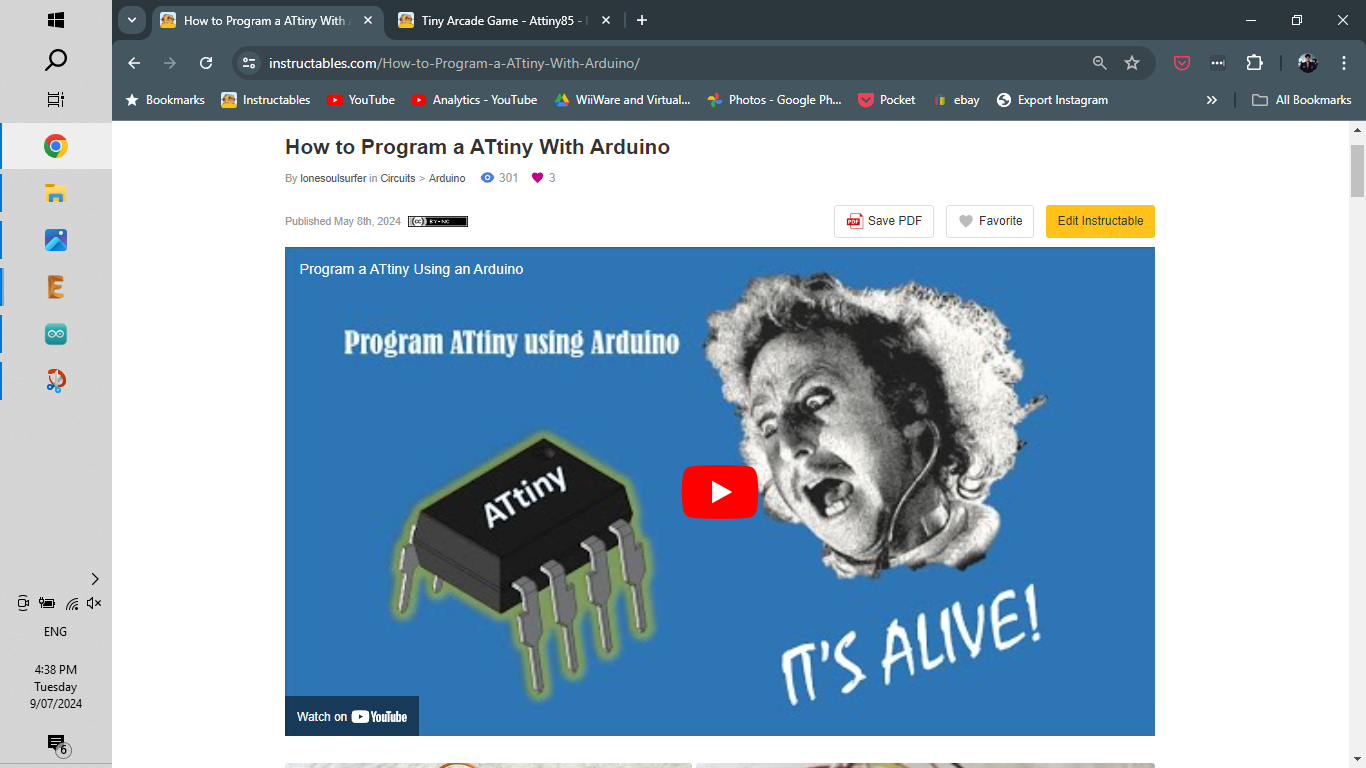 Tiny Arcade Game - Attiny85 Build : 7 Steps (with Pictures) - Instructables