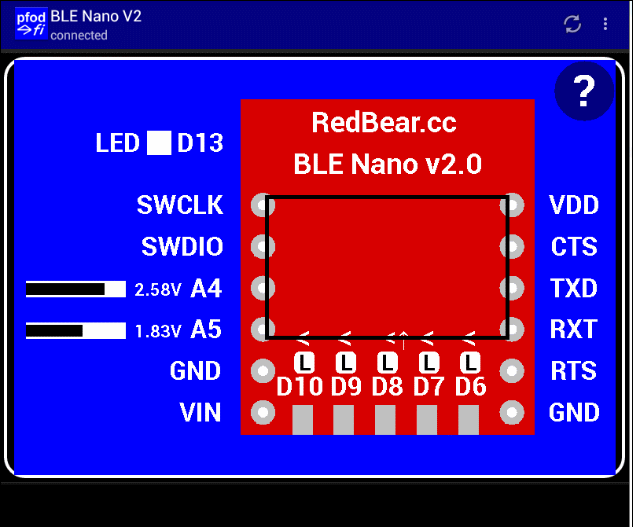 Redbear Ble Nano V2 Custom Controls With Pfodapp No Coding Required 6 Steps Instructables