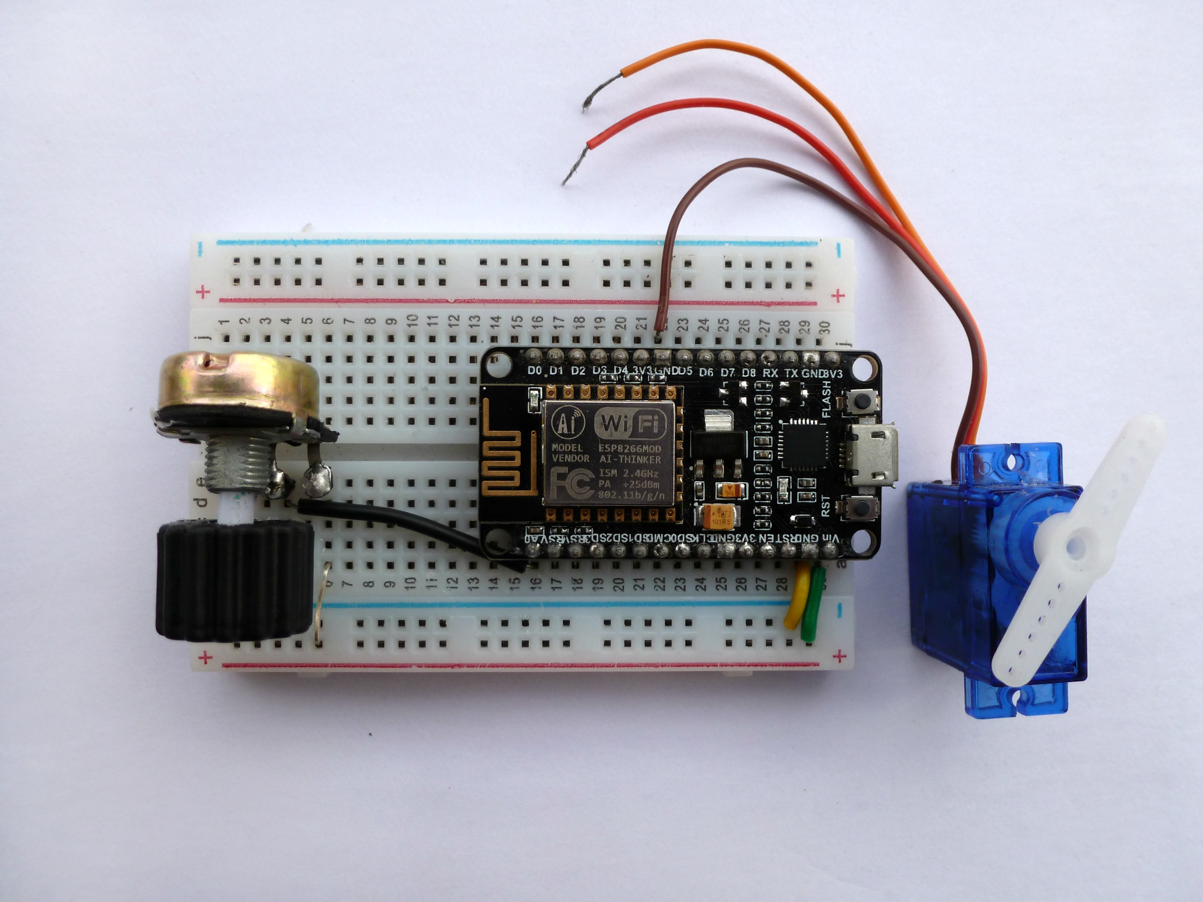 Control Servo Motor Using Potentiometer : 6 Steps (with Pictures ...