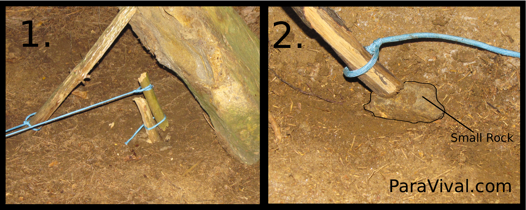 How to Make a Spring Loaded Deadfall Trap Using Your Paracord Gear : 9 ...