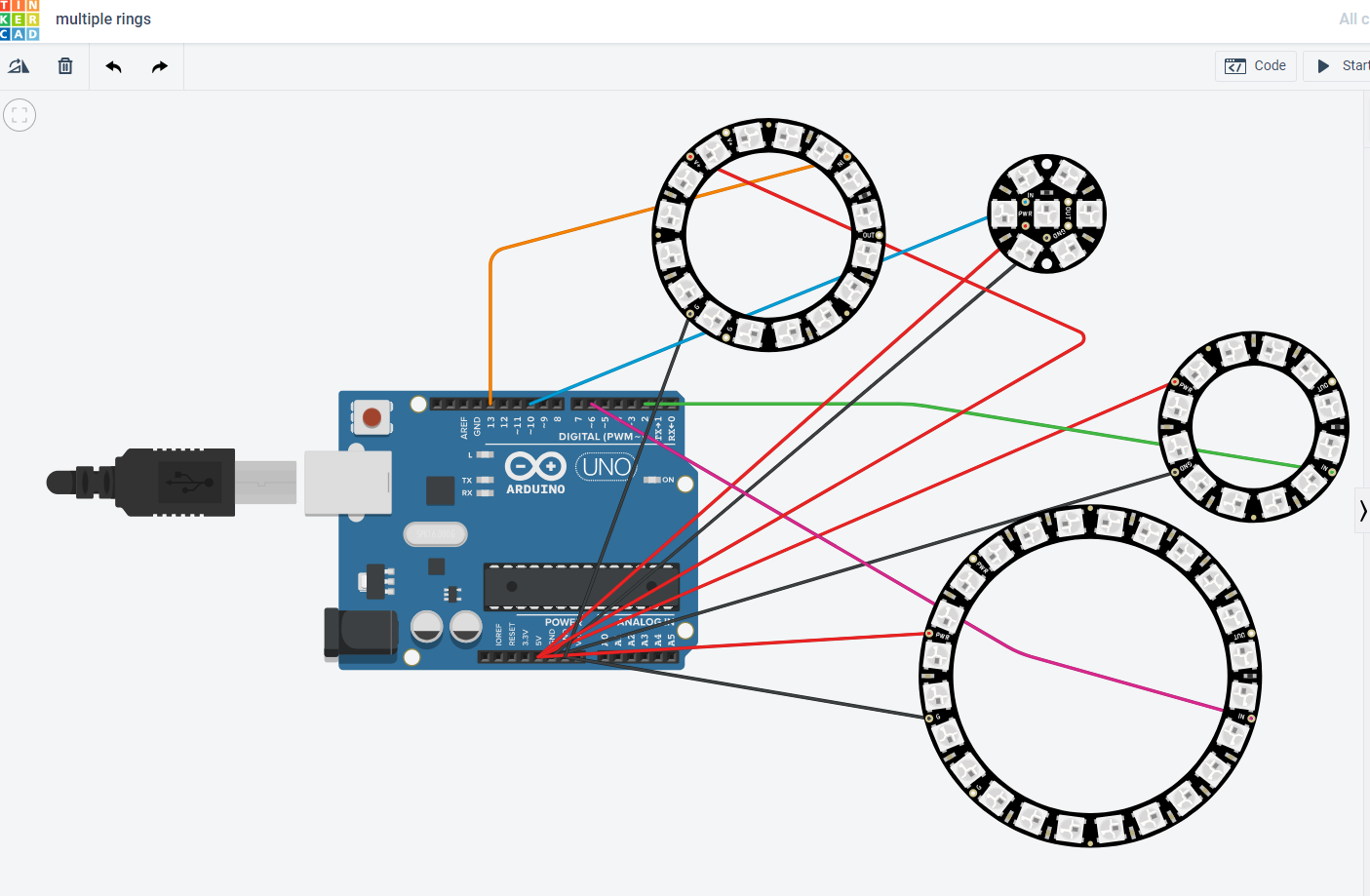 Multiple Independent NeoPixel Rings : 3 Steps - Instructables