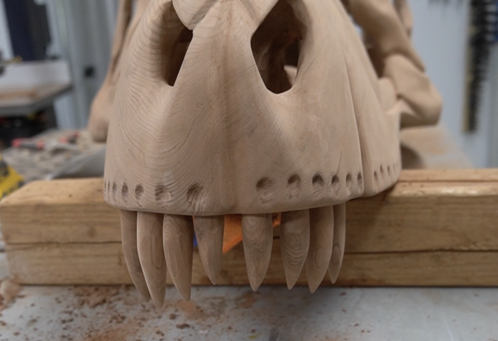 T-Rex Skull Carved From Ancient Wood : 9 Steps (with Pictures ...