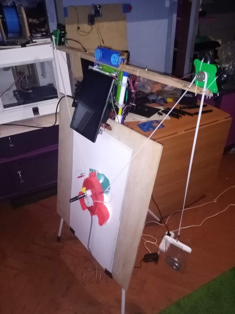 Vertical X Y Plotter Drawing Robot Arduino Plotter 6 Steps 0369
