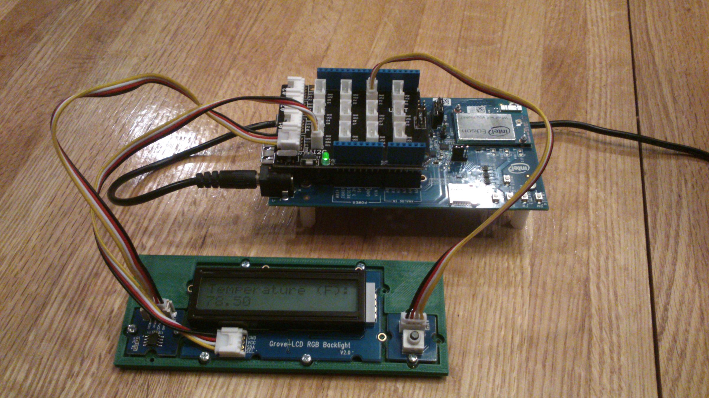 Intel Edison/Arduino Temperature Display With Momentary Backlight : 4 Steps - Instructables