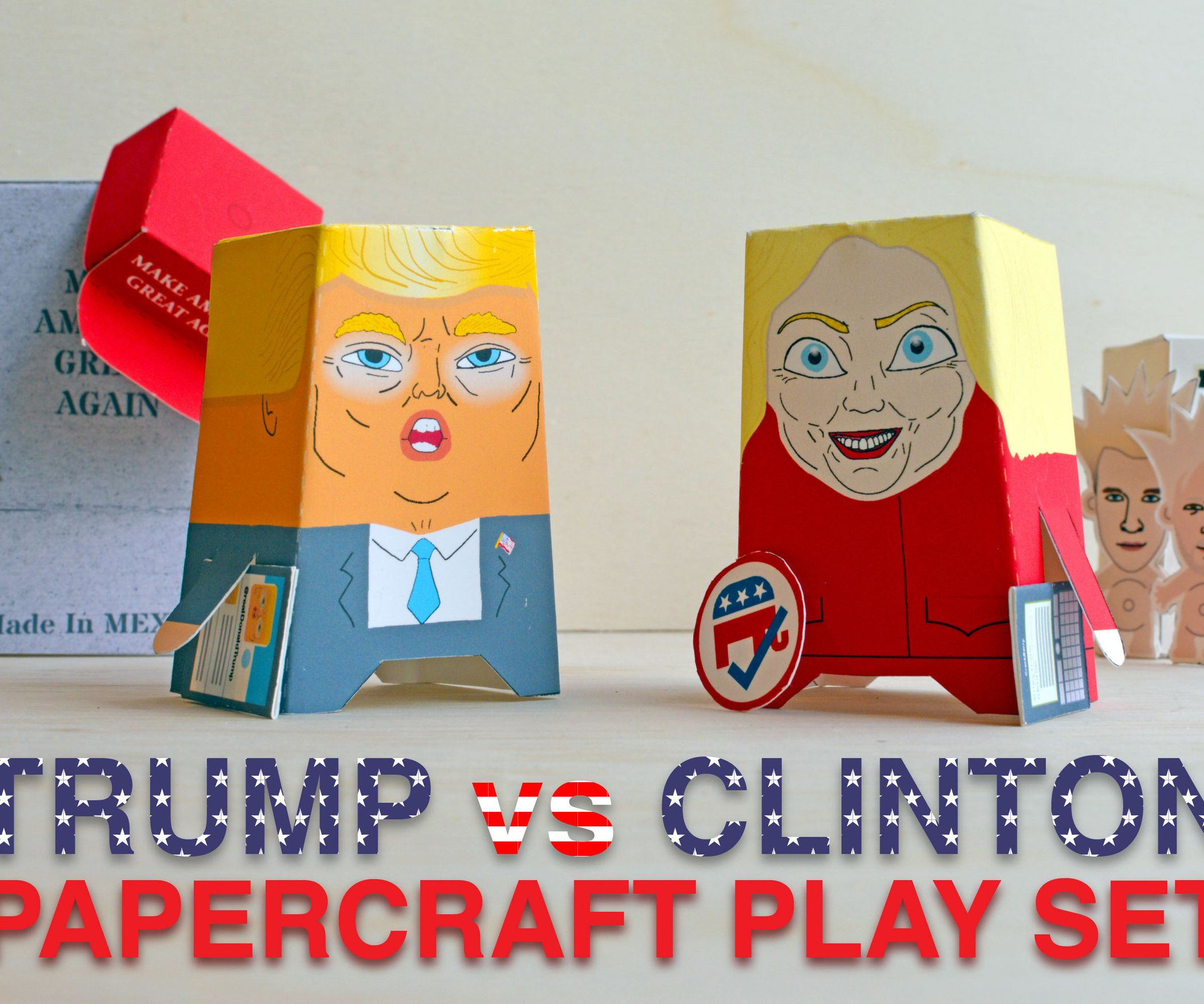 Trump Vs Clinton Papercraft Play Set : 7 Steps - Instructables