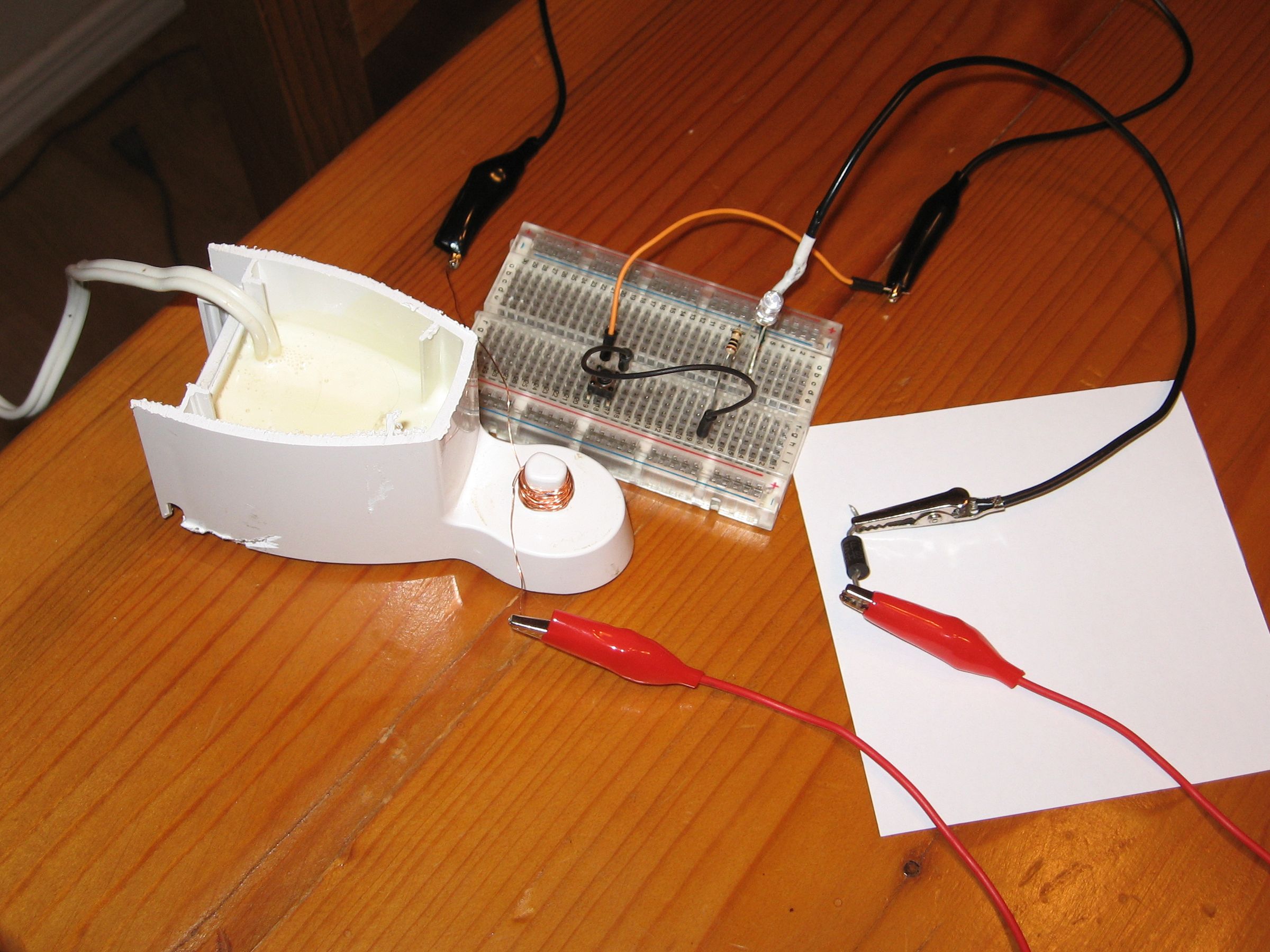 Using a Toothbrush Charger to Power an LED With Induction - Instructables