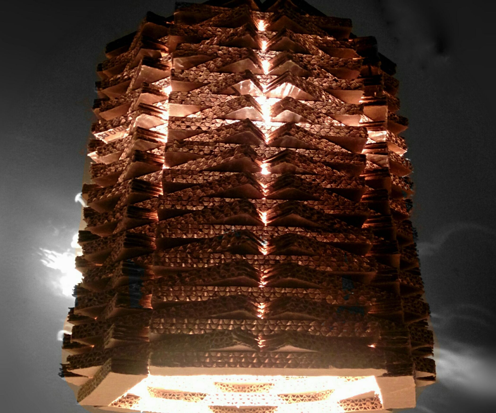 Totally Handmade Cardboard Pendant Lamp. Easy to Make. : 6 Steps (with ...