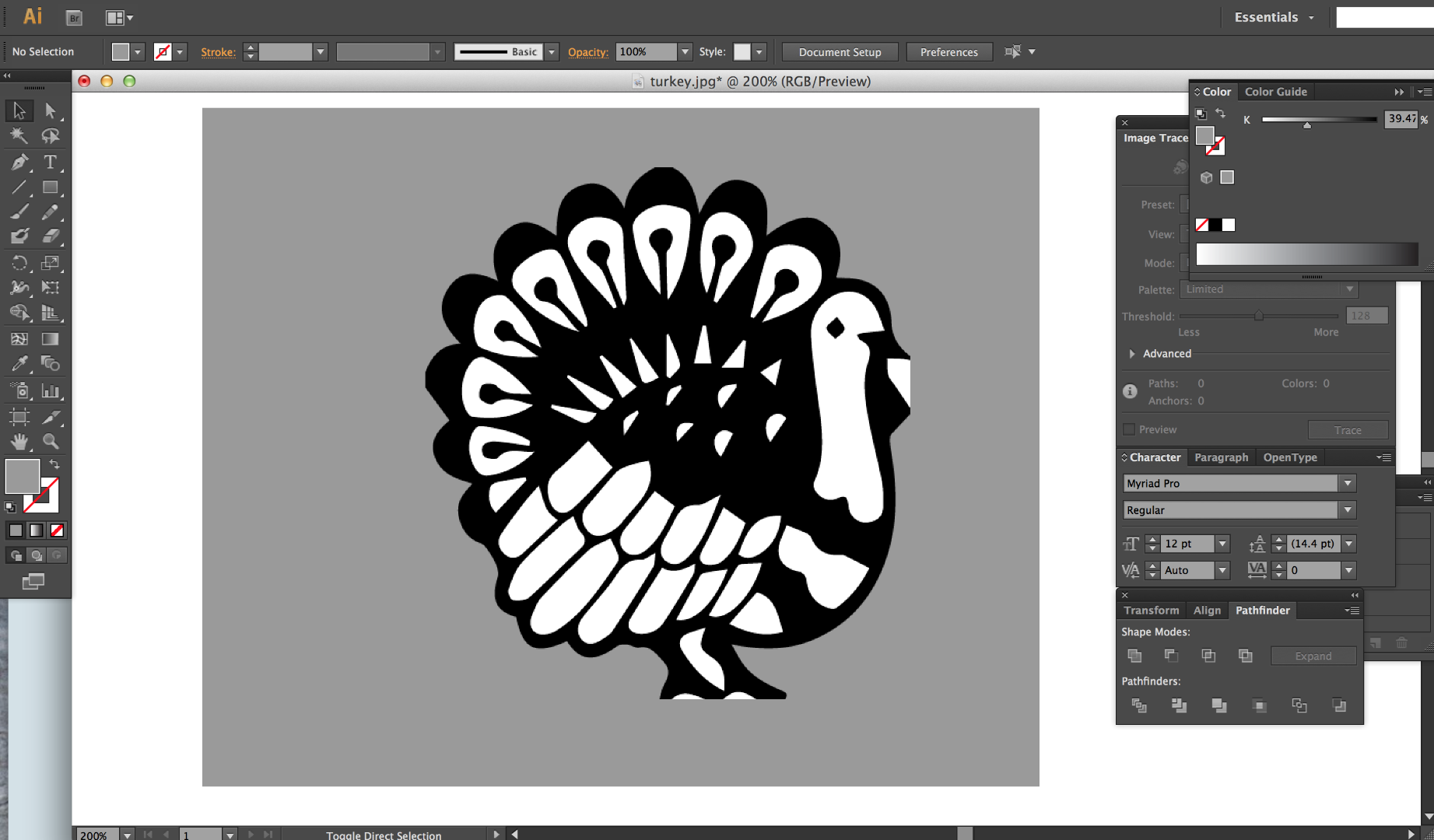 3D-Printed Thanksgiving Stake Decoration From 2D Image With Tinkercad ...