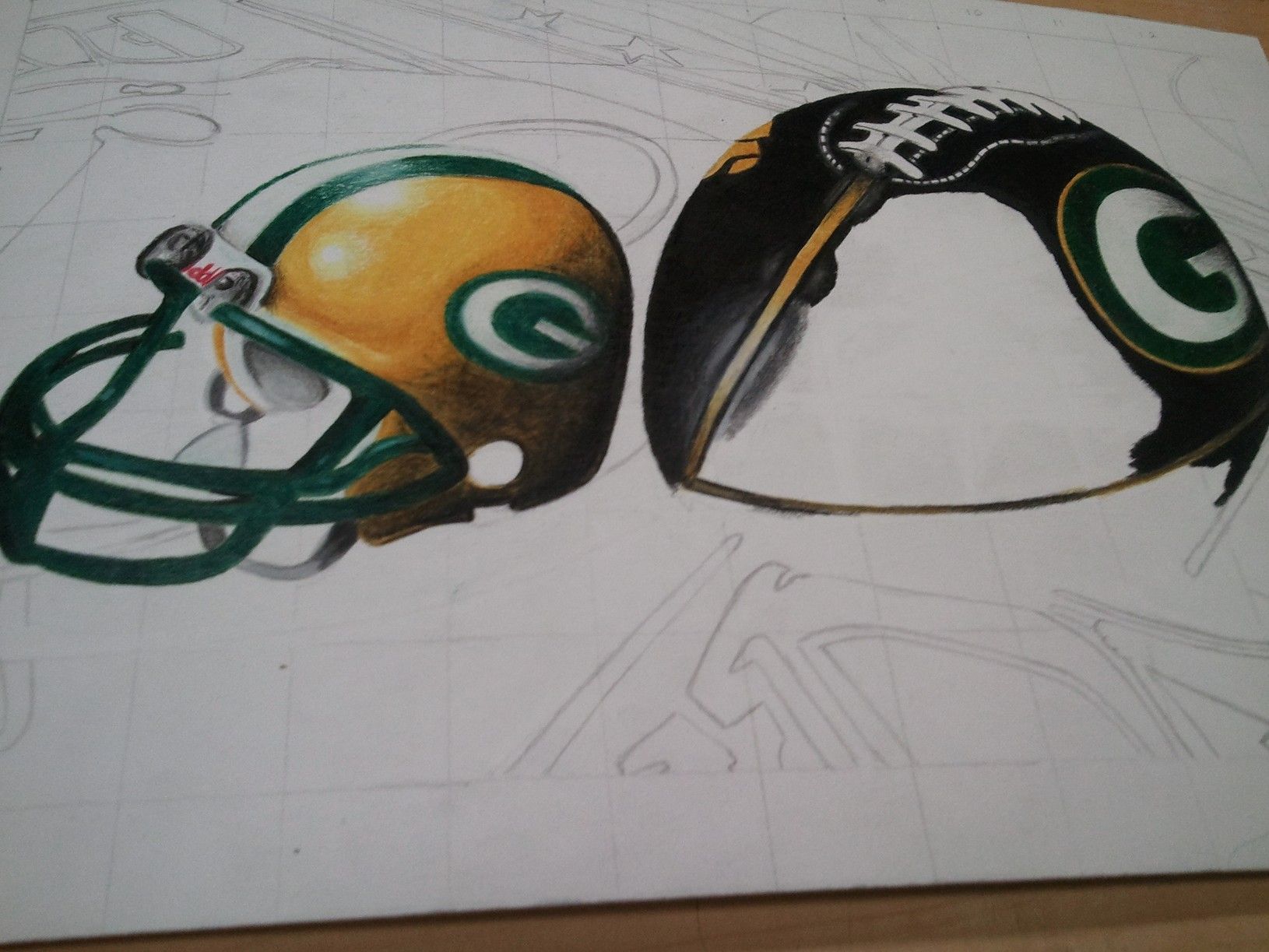 How to Draw My Green Bay Packer Drawing's - Instructables