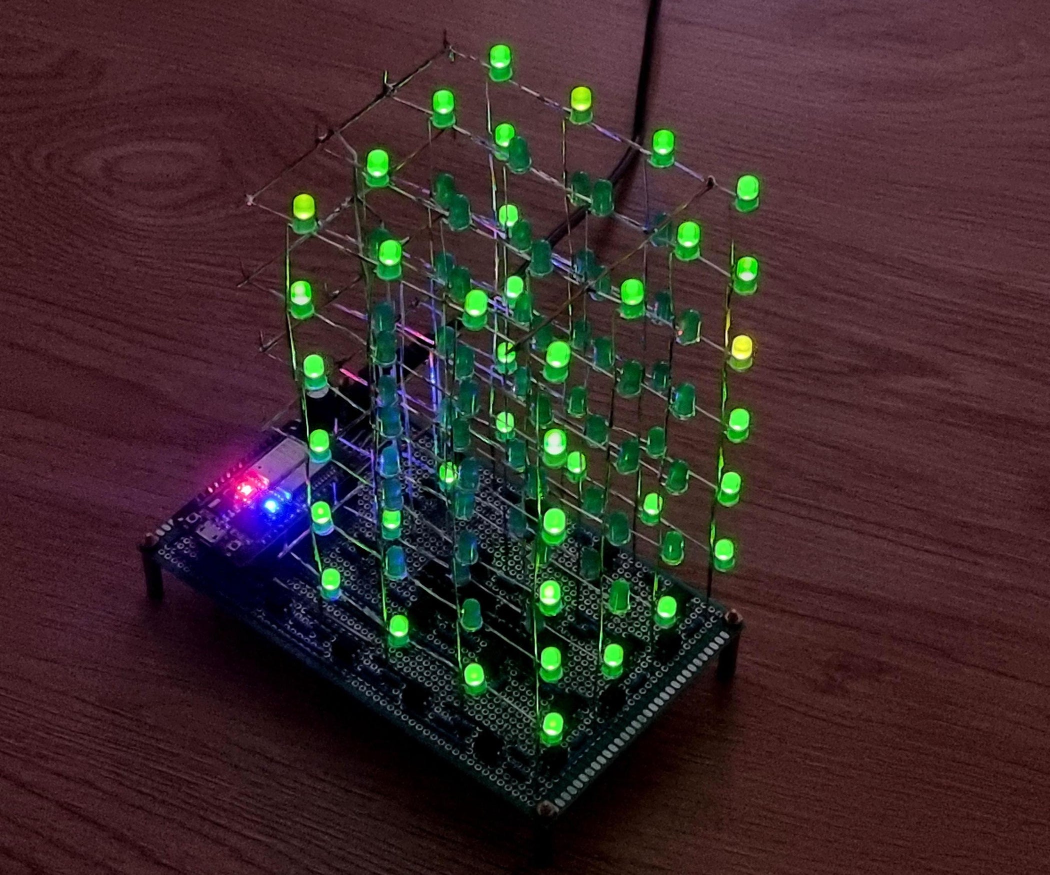 IR-controlled 4x4x6 LED Tower/Clock on ESP32 : 13 Steps - Instructables