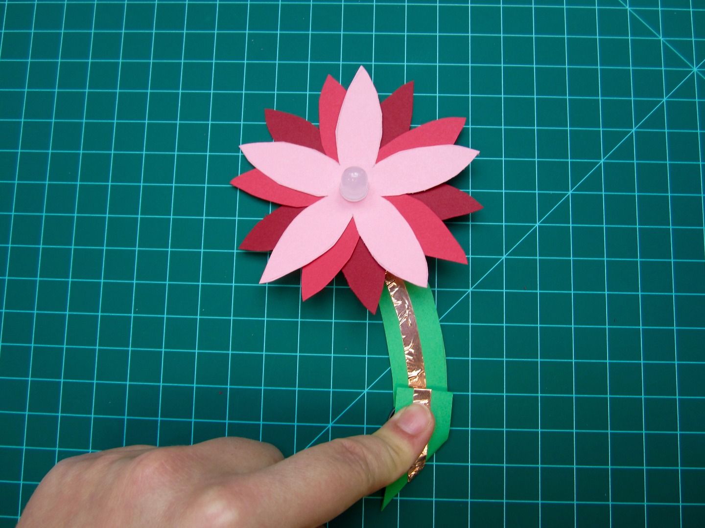 Paper Flower With LED and Conductive Tape : 5 Steps (with Pictures ...