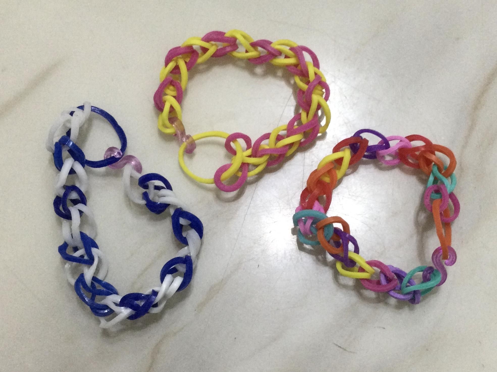 Step-by-Step Easy Loom Band Bracelet/Hair Srunchie : 8 Steps ...