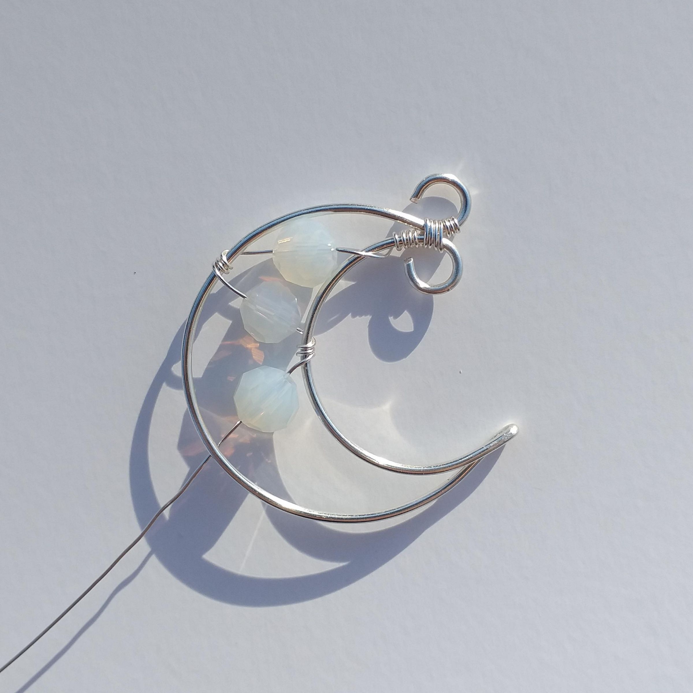 How to Make a Crescent Moon Pendant Using Wire : 11 Steps (with ...