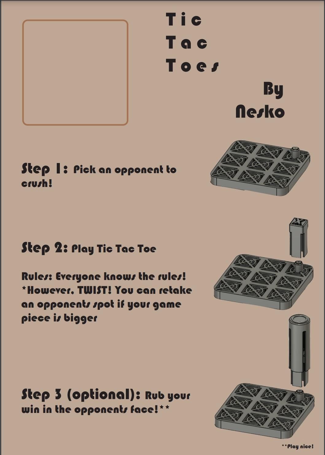 Tic Tac Toes - a Small Boardgame With a Twist - Made With Fusion 360 : ...