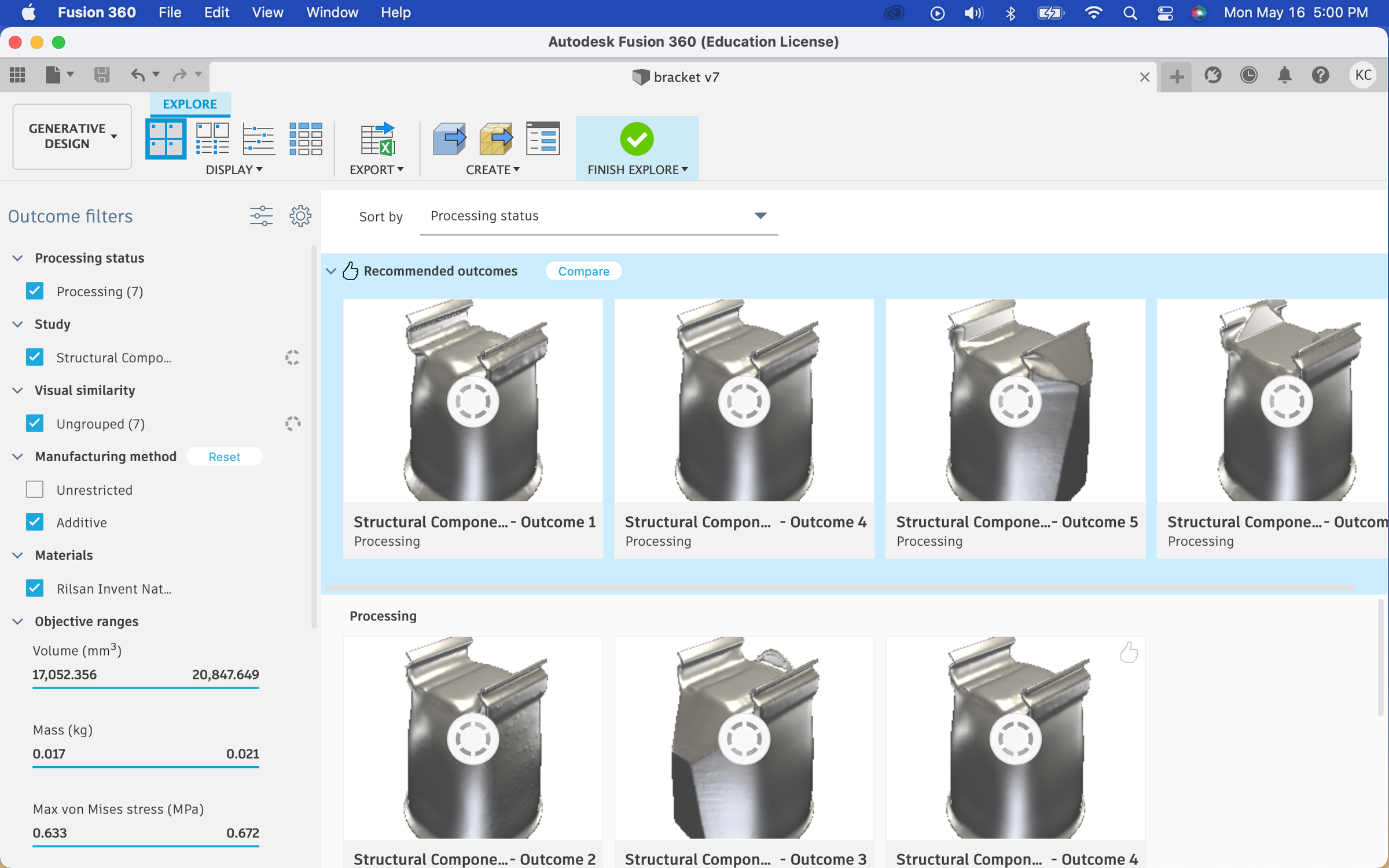 Week 7: Fusion 360 Shape Optimization + Generative Design : 3 Steps - Instructables