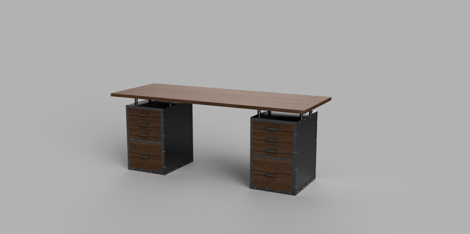 Industrial-style Metal and Timber Study Desk : 5 Steps (with Pictures ...