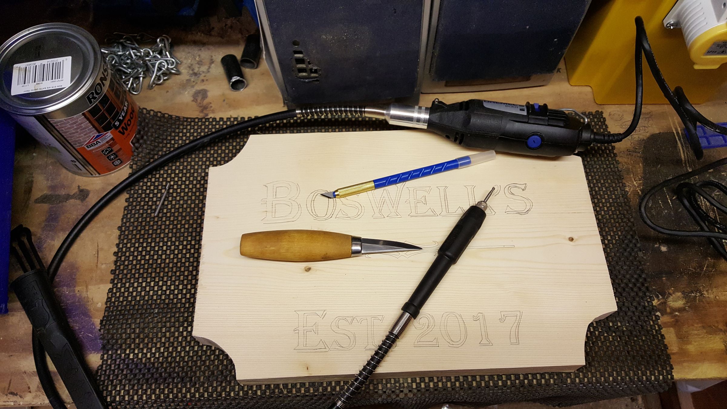Hand Carved Hanging Bar Sign : 5 Steps (with Pictures) - Instructables