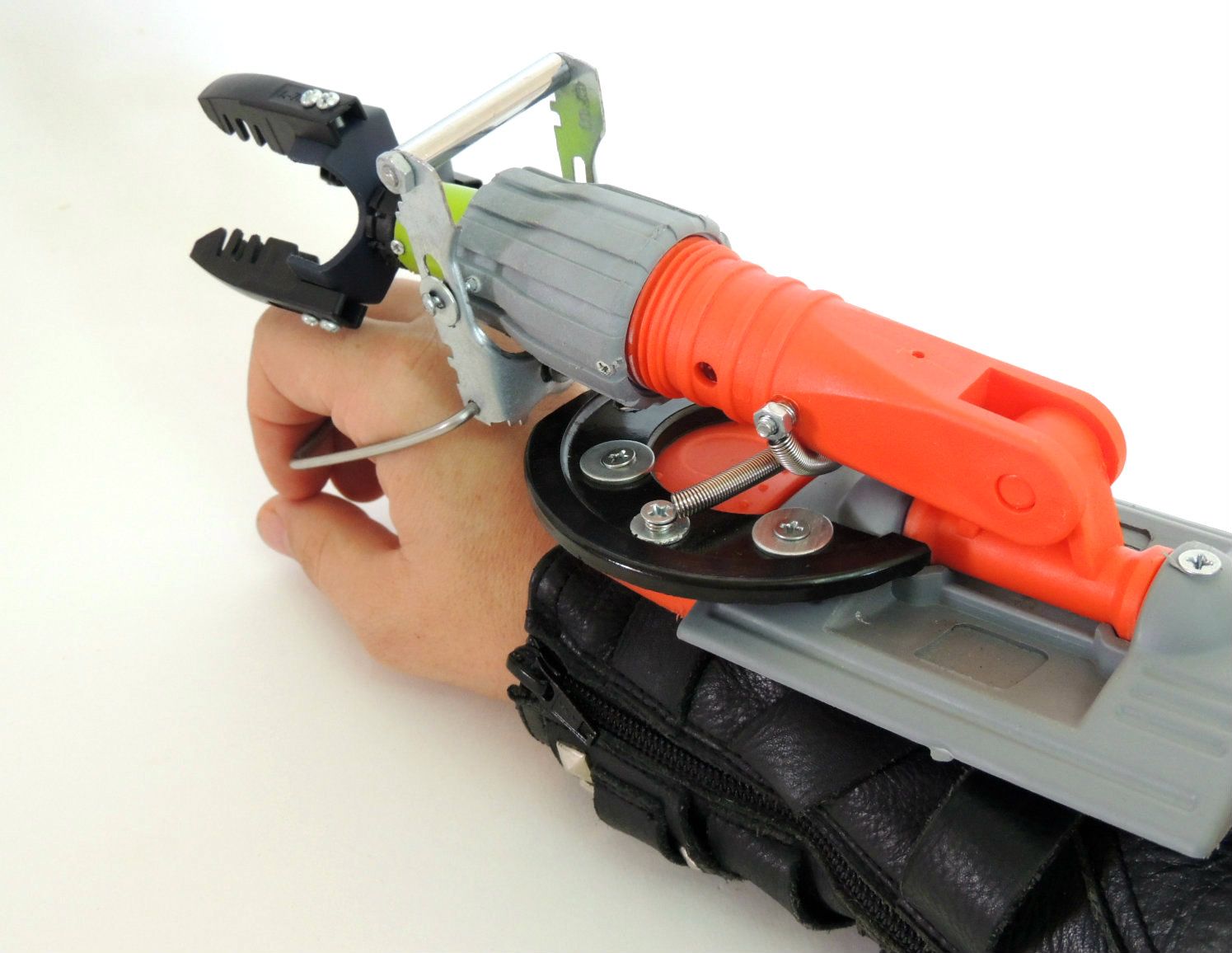 Superheroic Wrist Gun (made of Plastic Trash and an Old Leather Boot ...