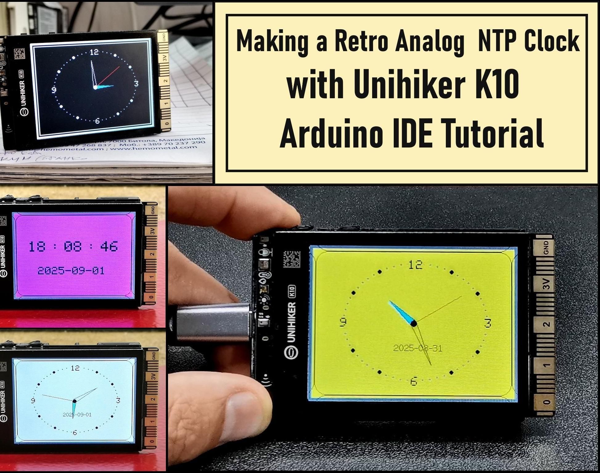 Making a Retro Analog NTP Clock With Unihiker K10 - Arduino IDE Tutorial : 5 Steps (with ...