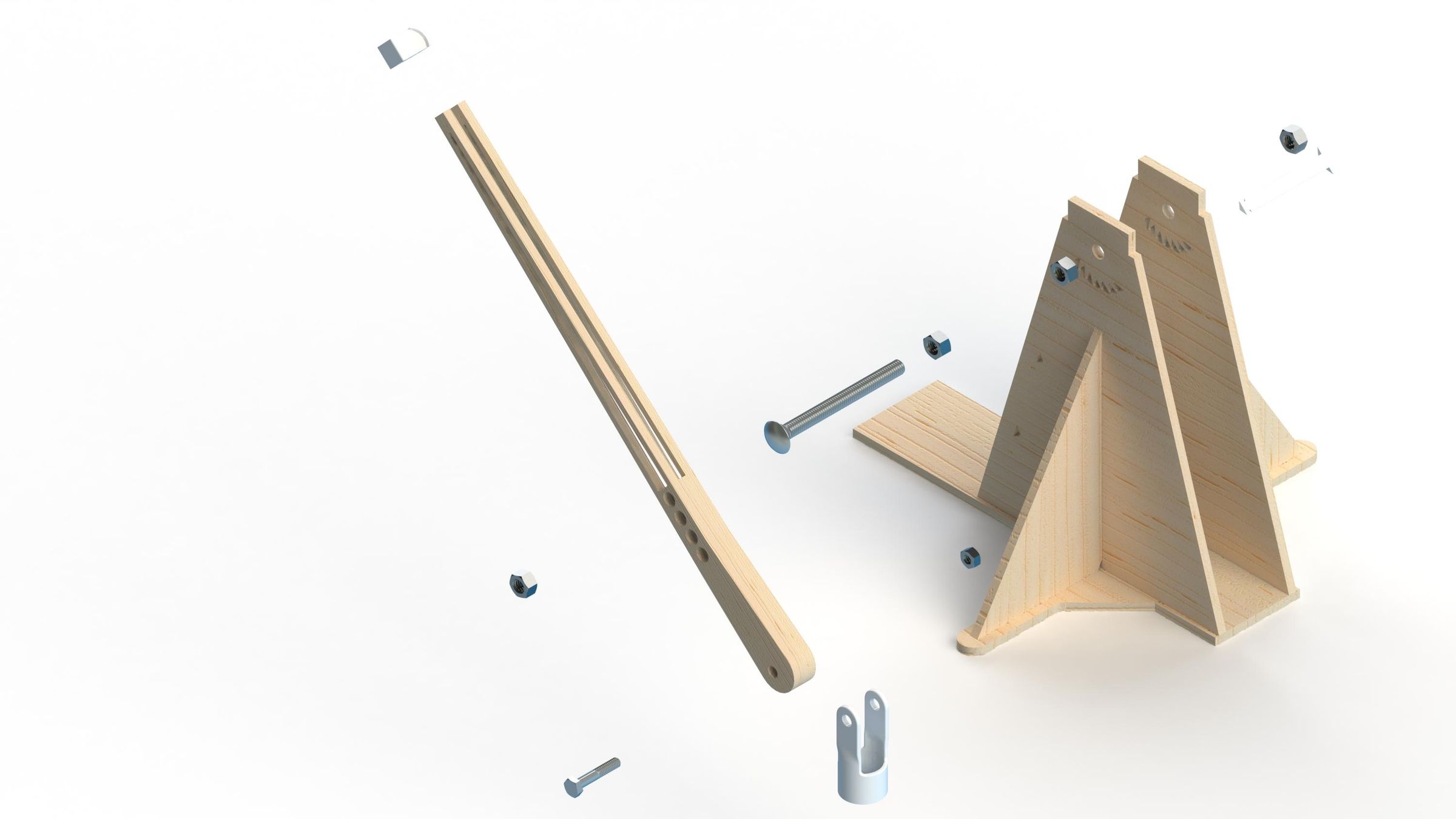 Trebuchet From Laser Cut Wood and 3D Prints. : 6 Steps - Instructables