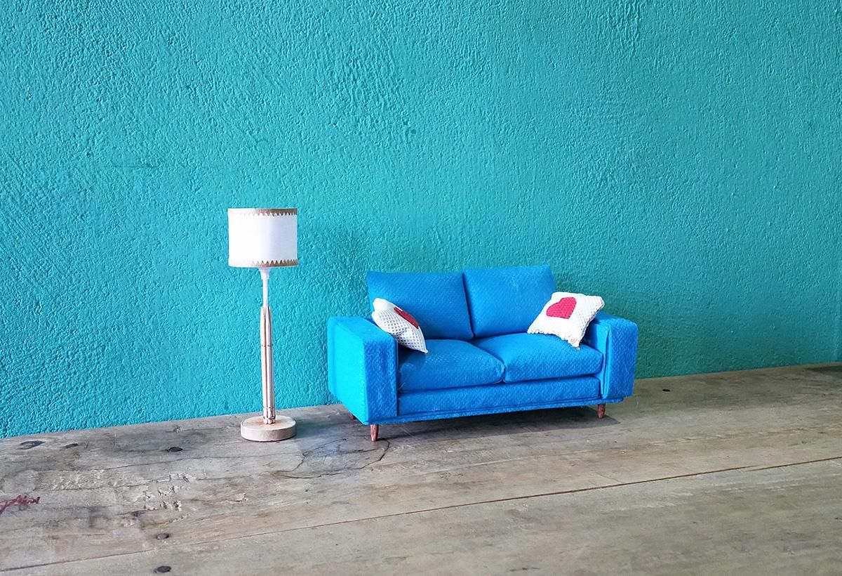 Miniature Couch - Tiny Sofa & Tiny Lamp : 14 Steps (with Pictures ...