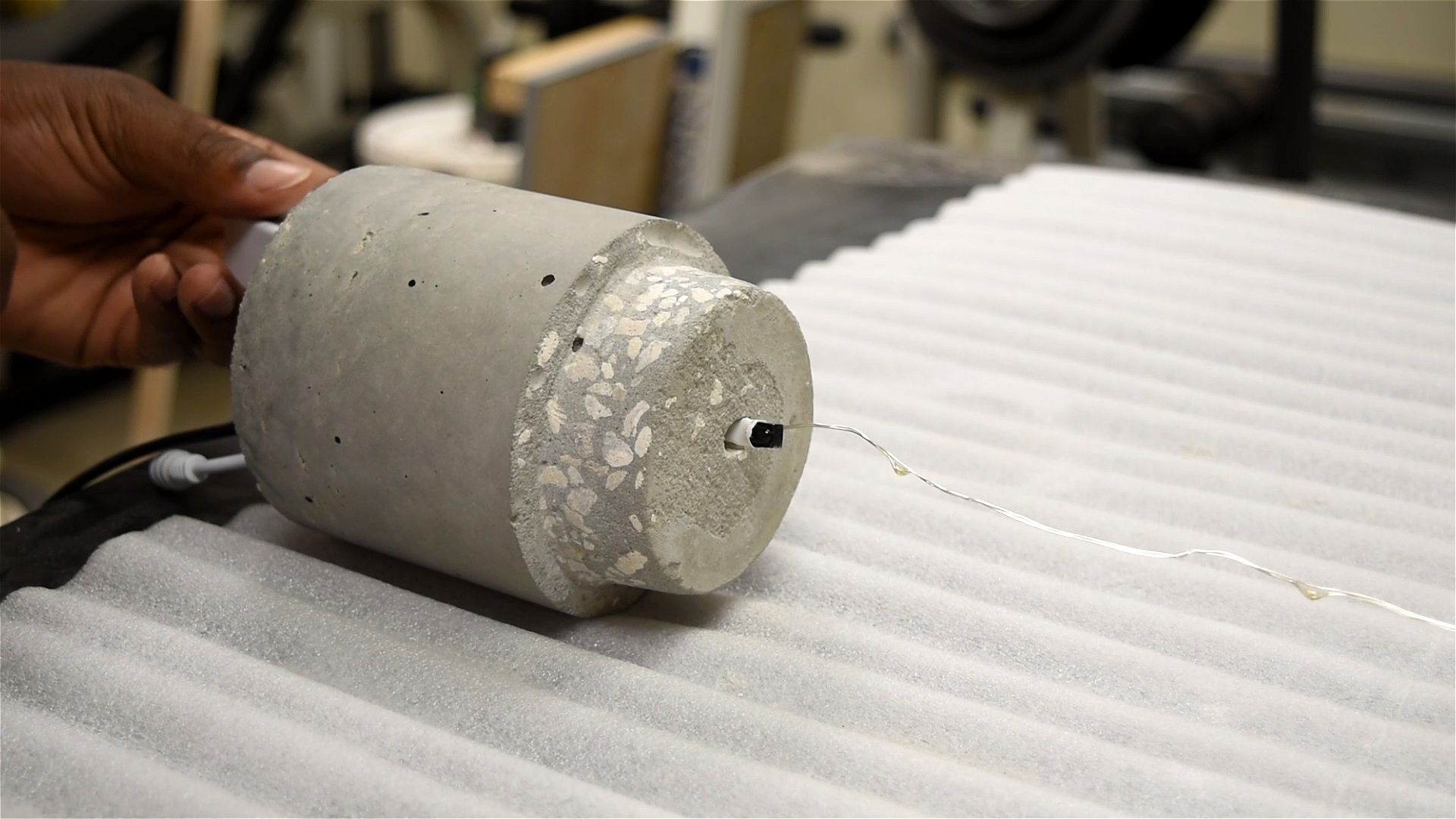 DIY Concrete Lamp - LED String Light : 9 Steps (with Pictures ...