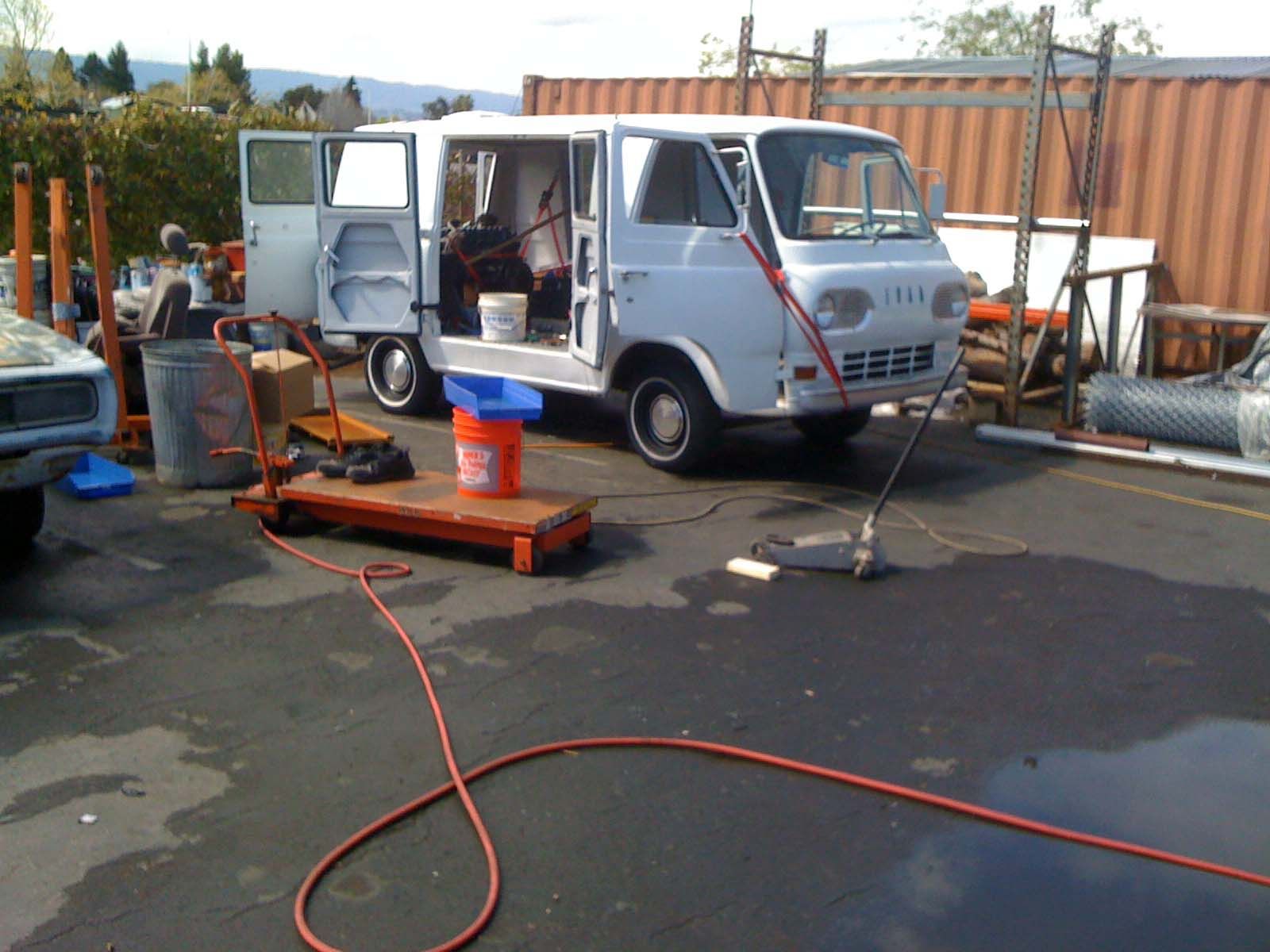 Pulling the Engine From a 1960's Ford Econoline Van : 14 Steps (with ...