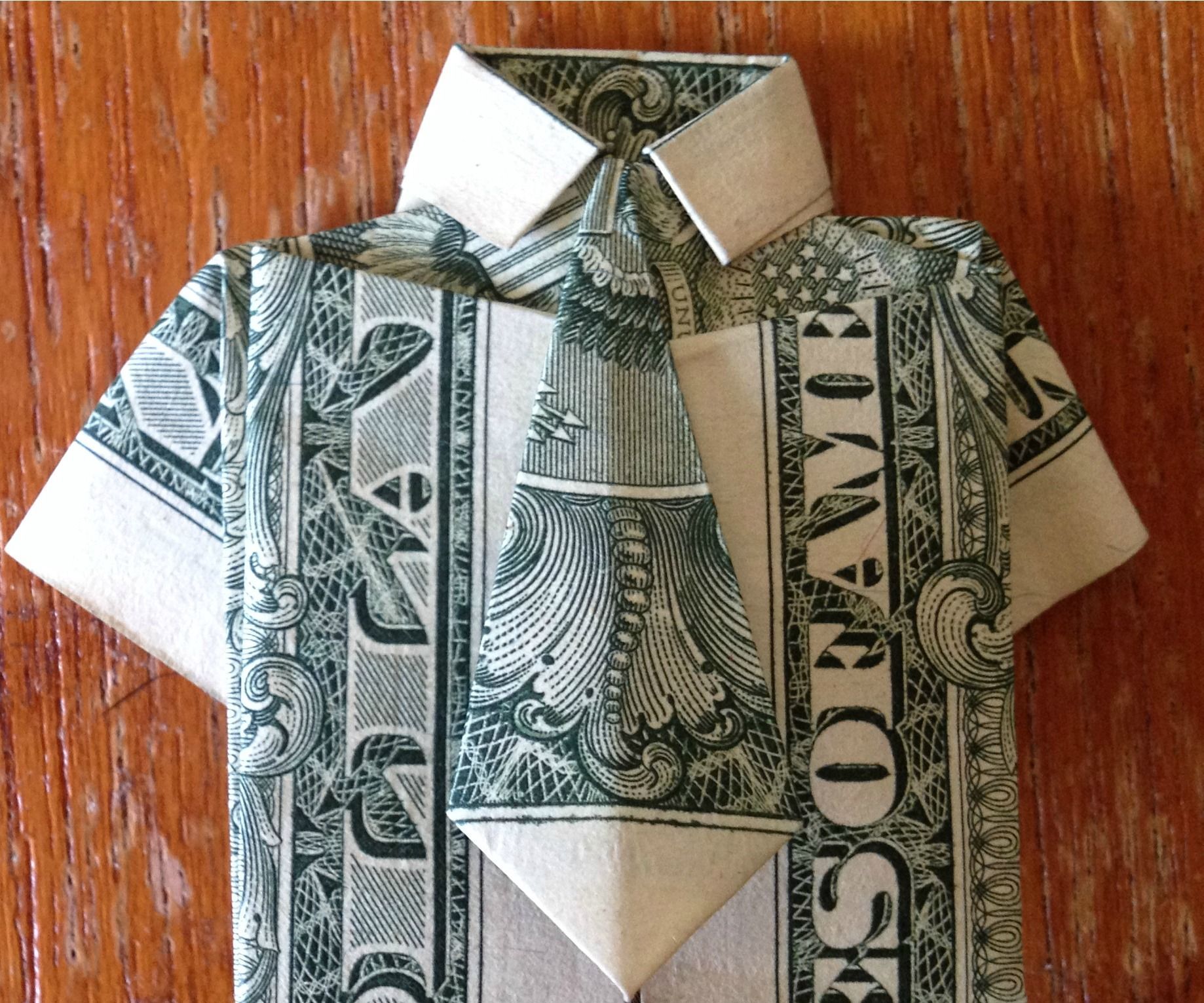 Dollar Bill Origami- Shirt and Tie : 15 Steps (with Pictures ...