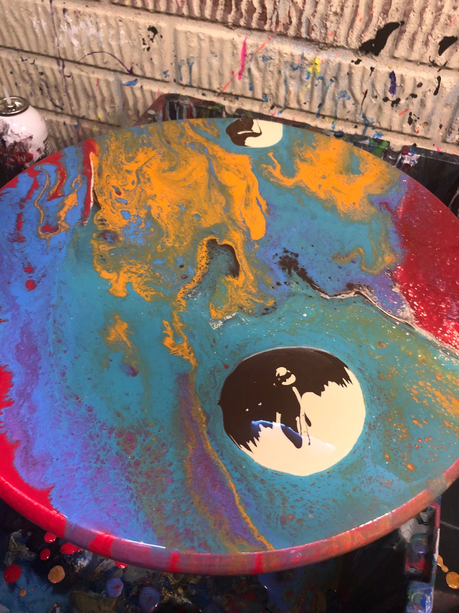 Acrylic Pour Painted Side Table : 5 Steps (with Pictures) - Instructables