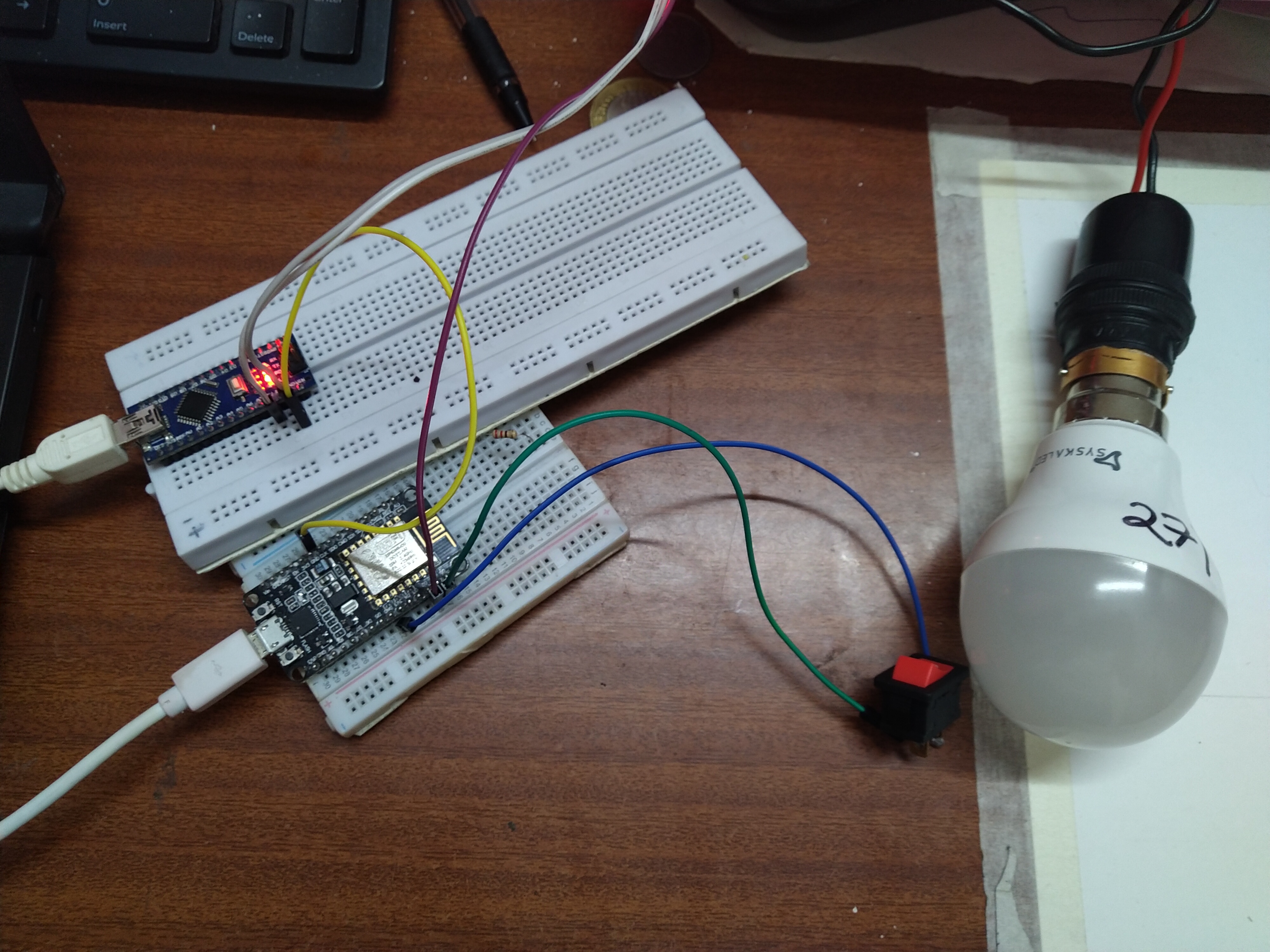 ESP8266 Manual and Server Controlled Home Automation Prototype. : 4 ...
