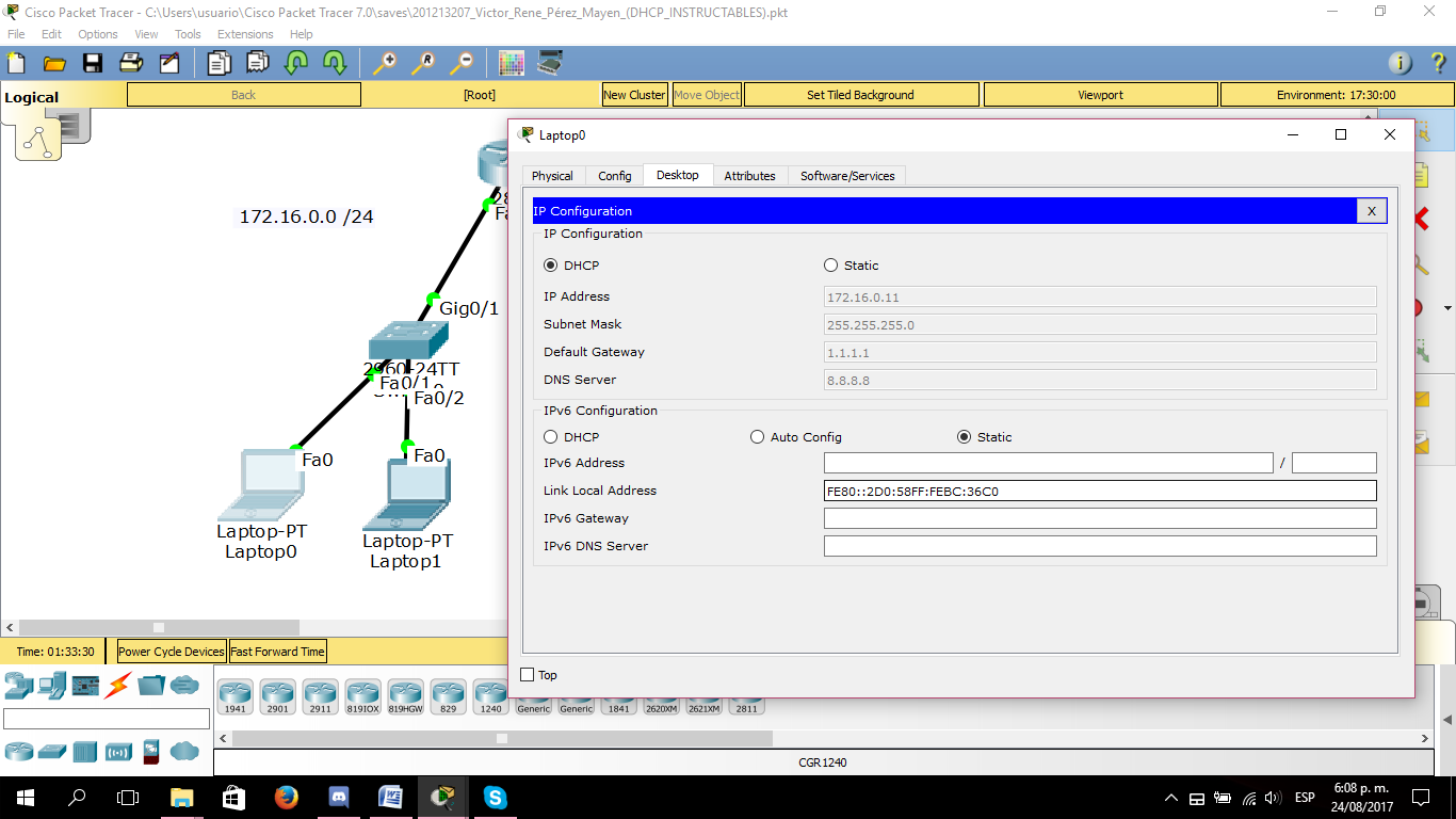 How to Configure DHCP in Cisco Packet Tracer : 14 Steps - Instructables