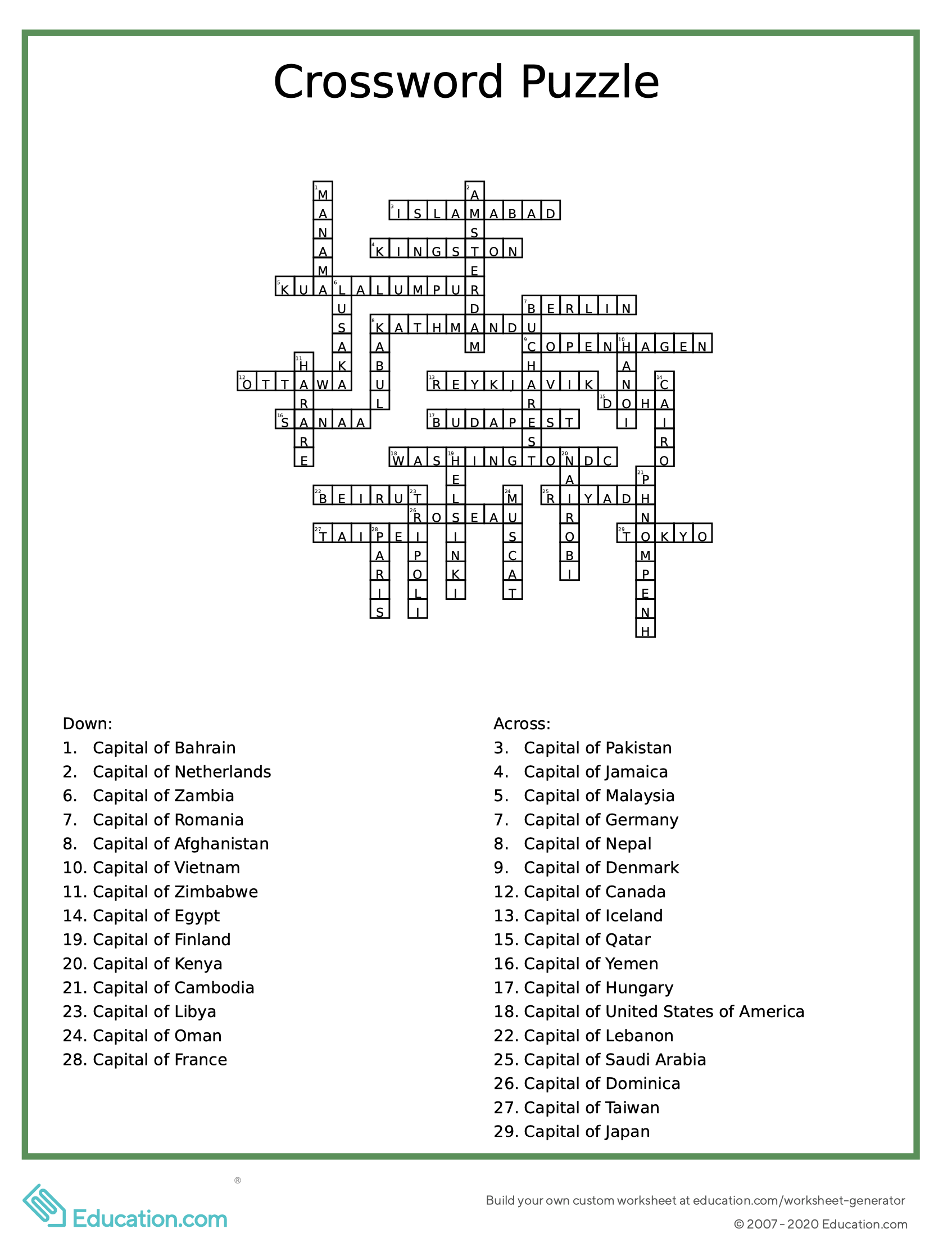A-Cross-World Puzzle - Instructables