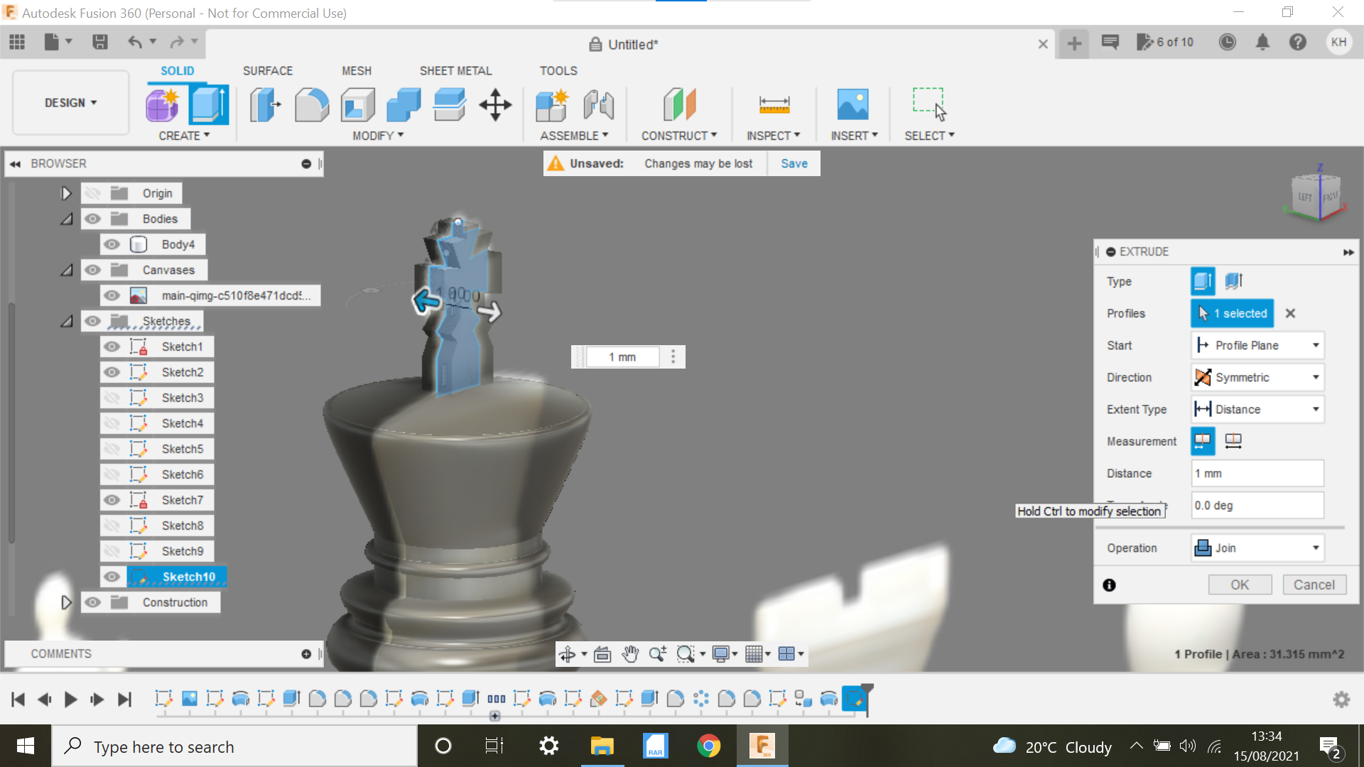 Chess Pieces 3D Printed Designed With Fusion 360 : 4 Steps (with ...